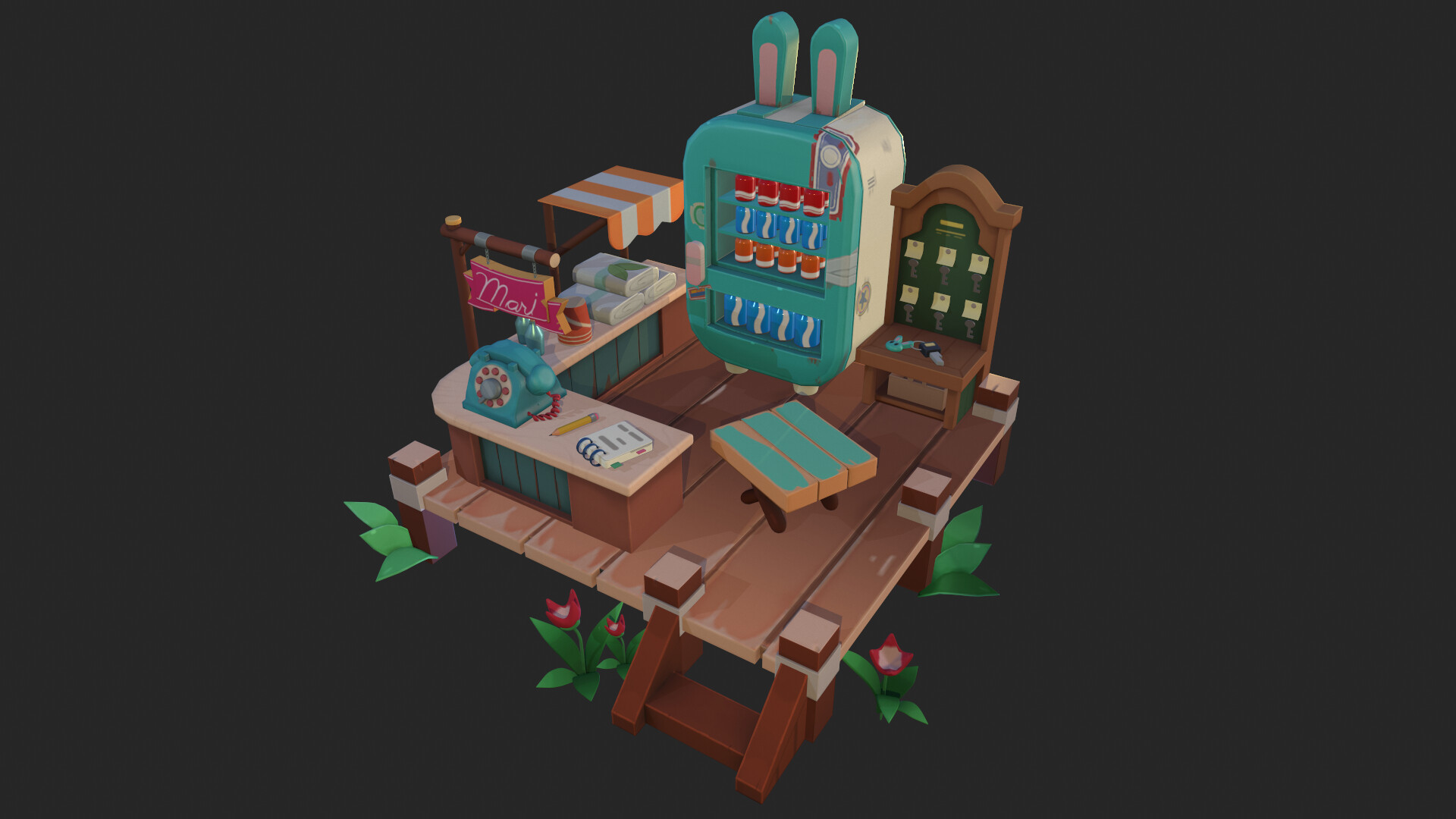 ArtStation - Bunny Vending Machine Stand