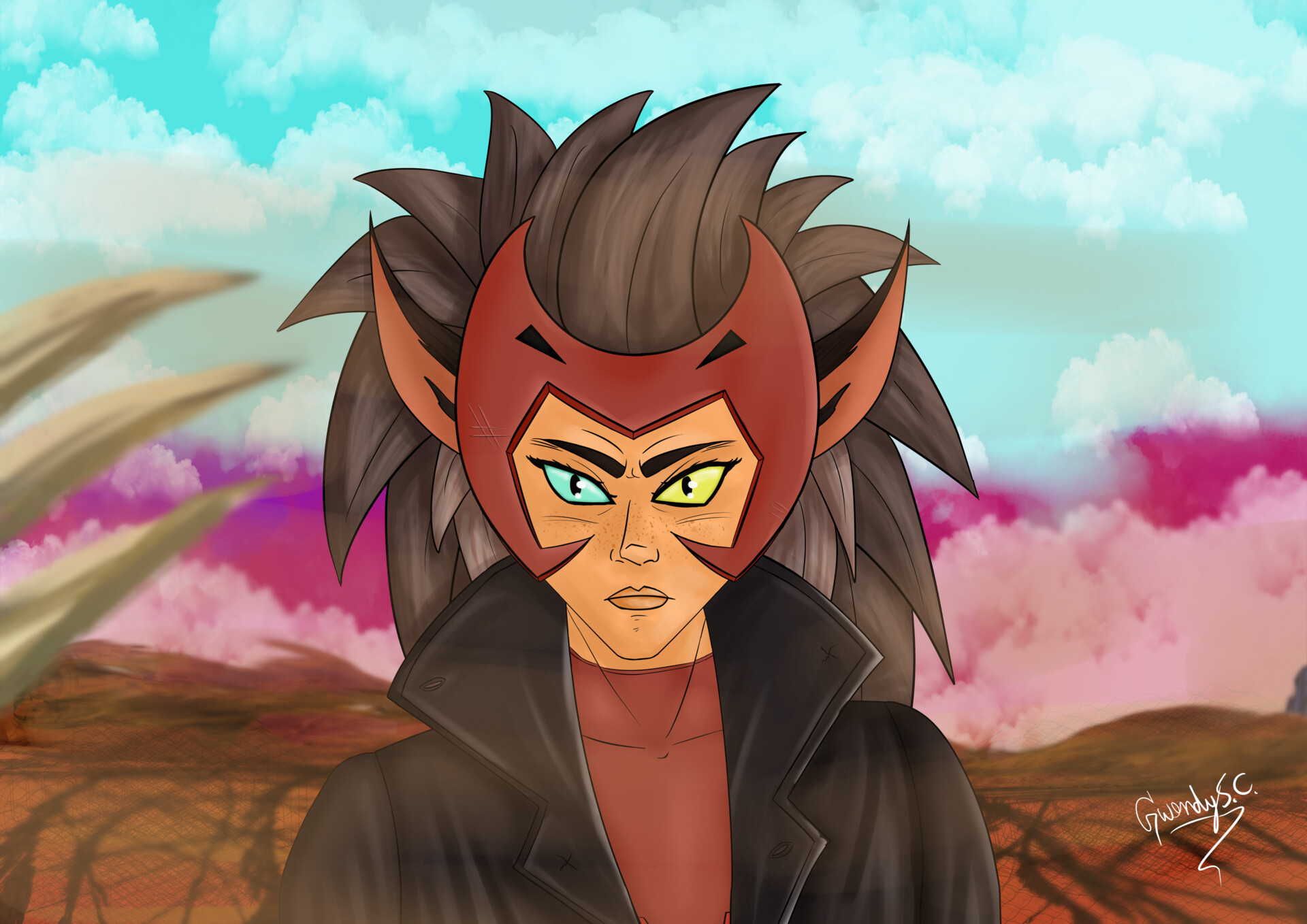 ArtStation - Catra in the Crimson Waste - by Gwendoly S.C.