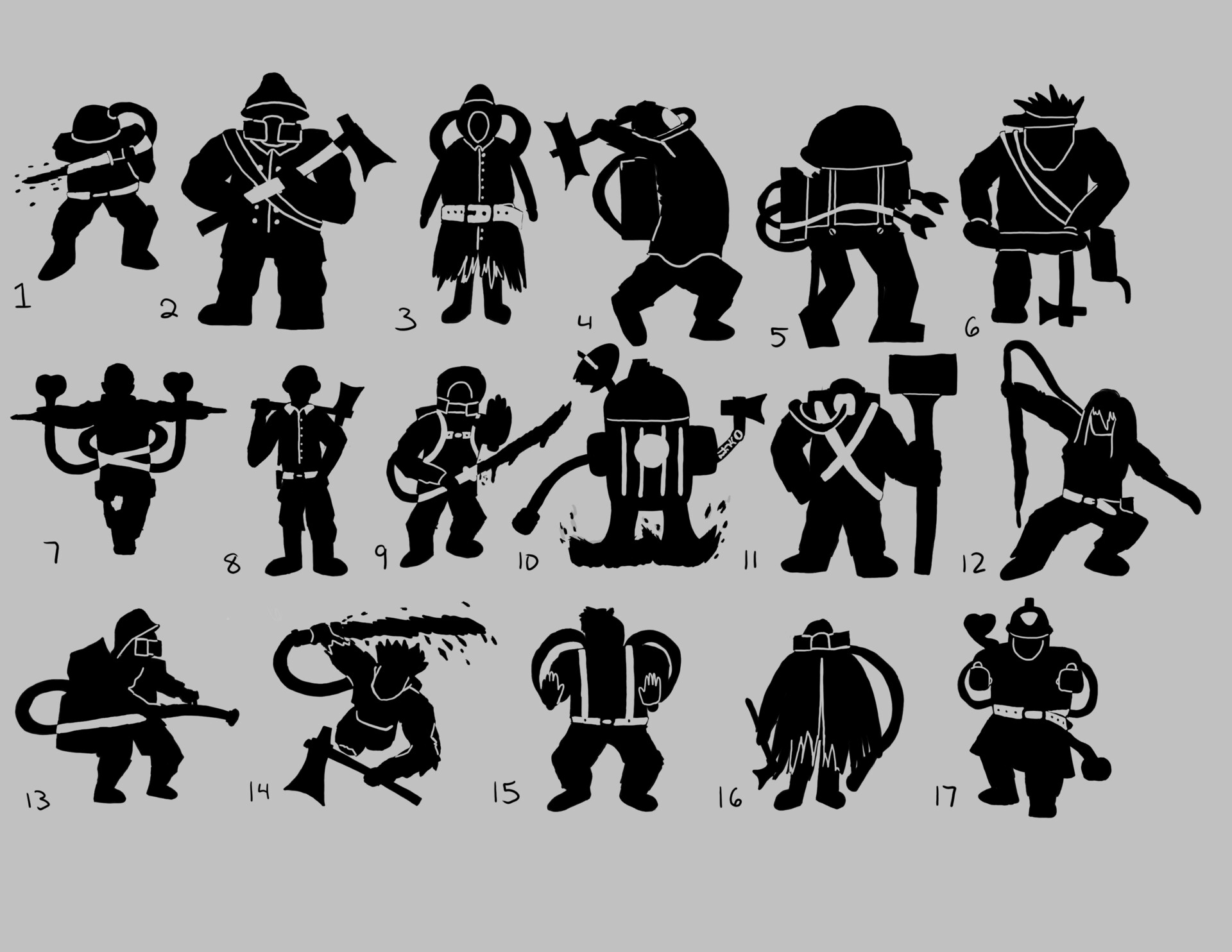 ArtStation - Character Design Silhouettes