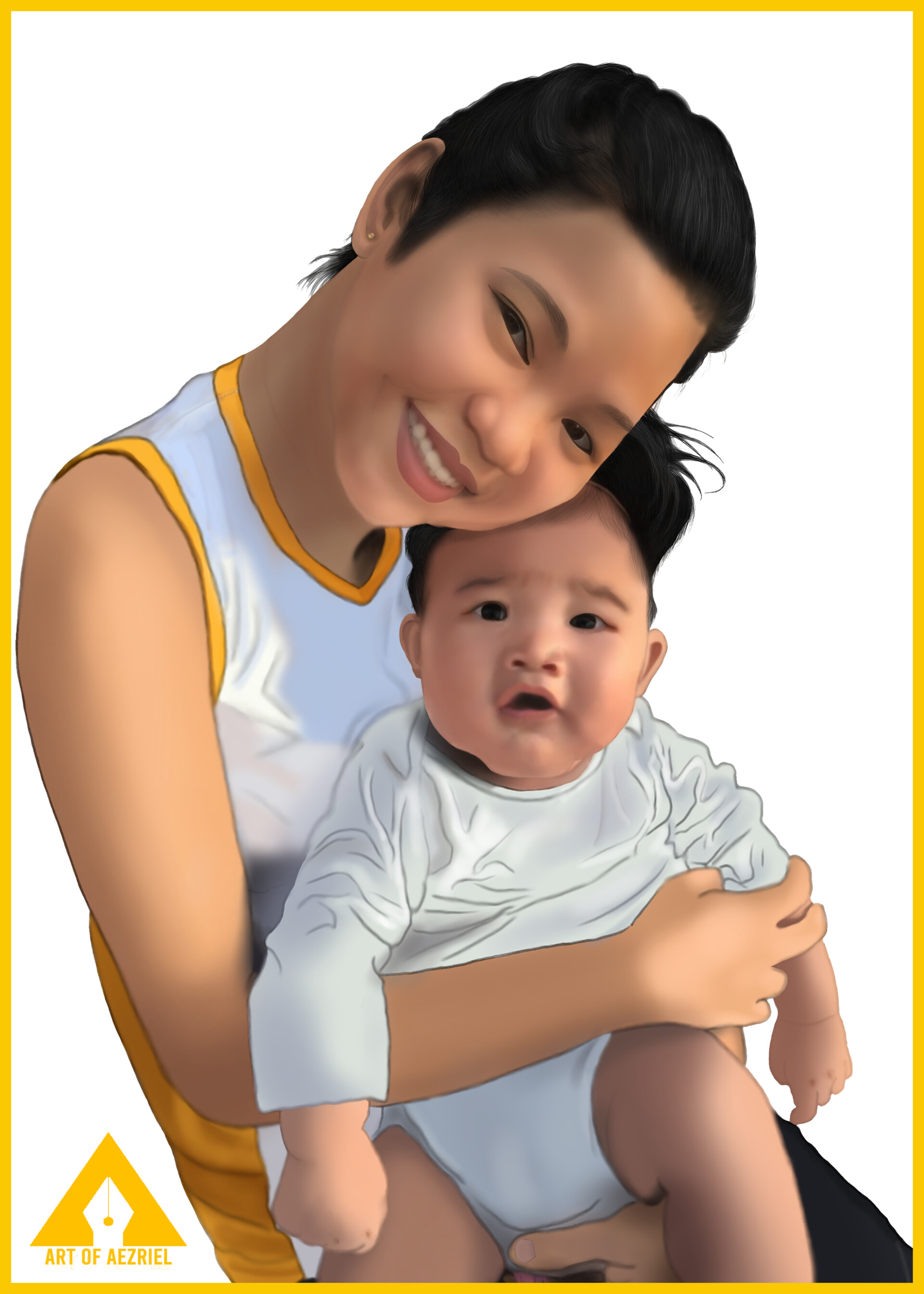 ArtStation - Realistic Style: Girl with Baby