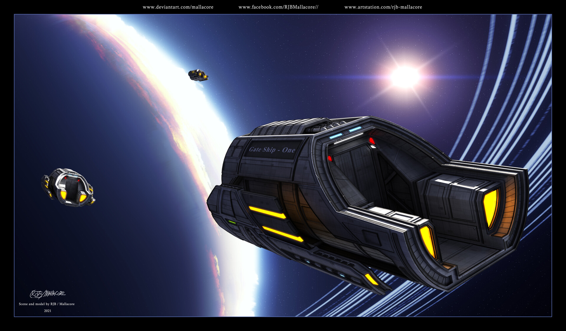 ArtStation - Stargate - Tau'ri Gate Ship 3 - 2021