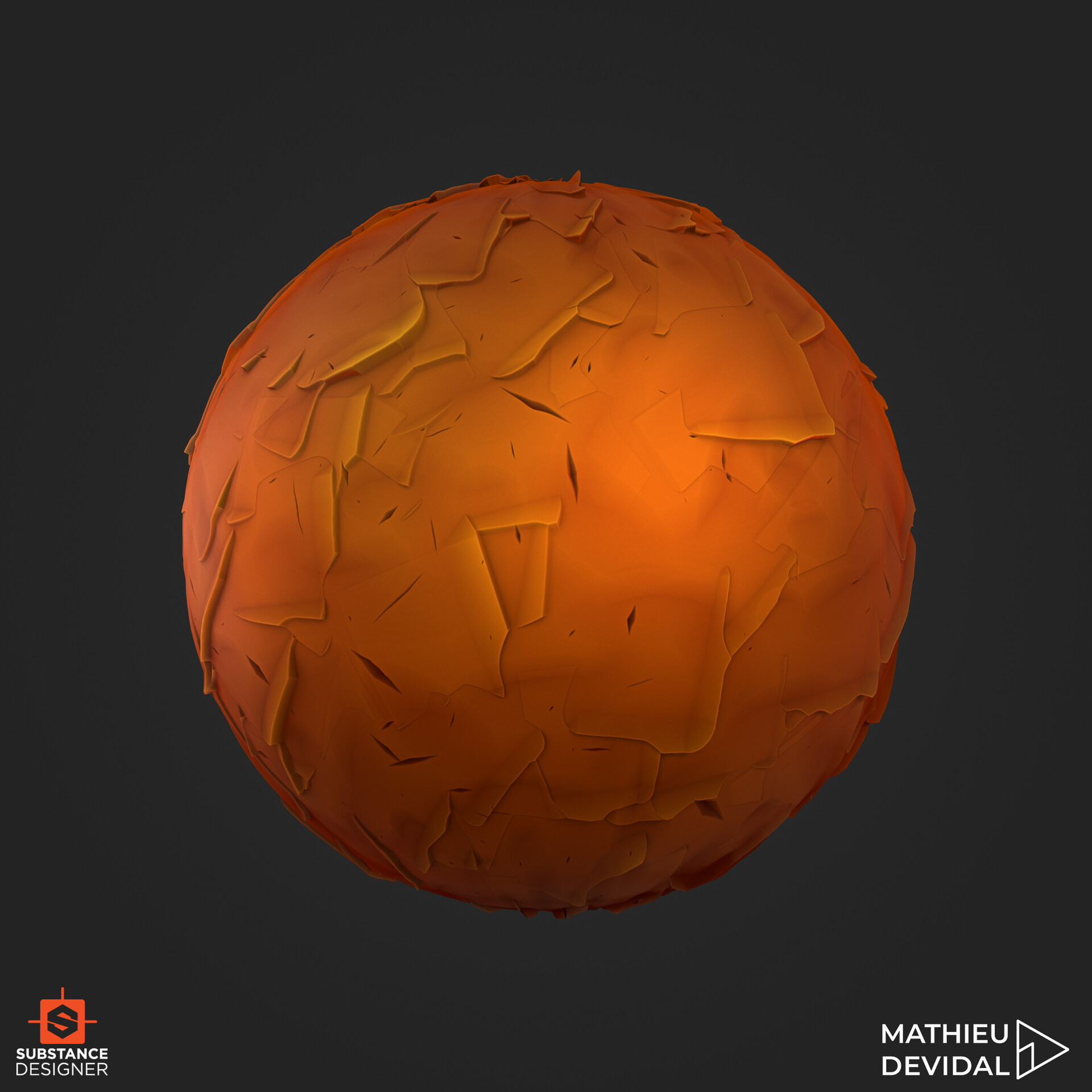 ArtStation - Stylized Peeled metal paint Material - Substance Designer