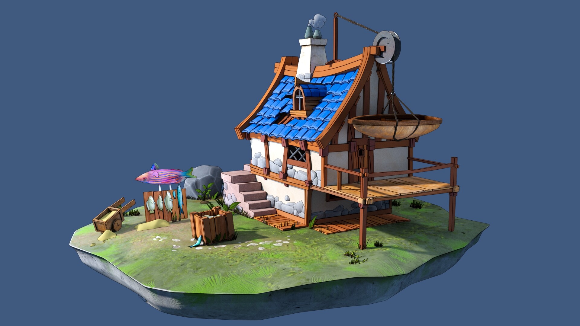 ArtStation - Fisherman Toon House