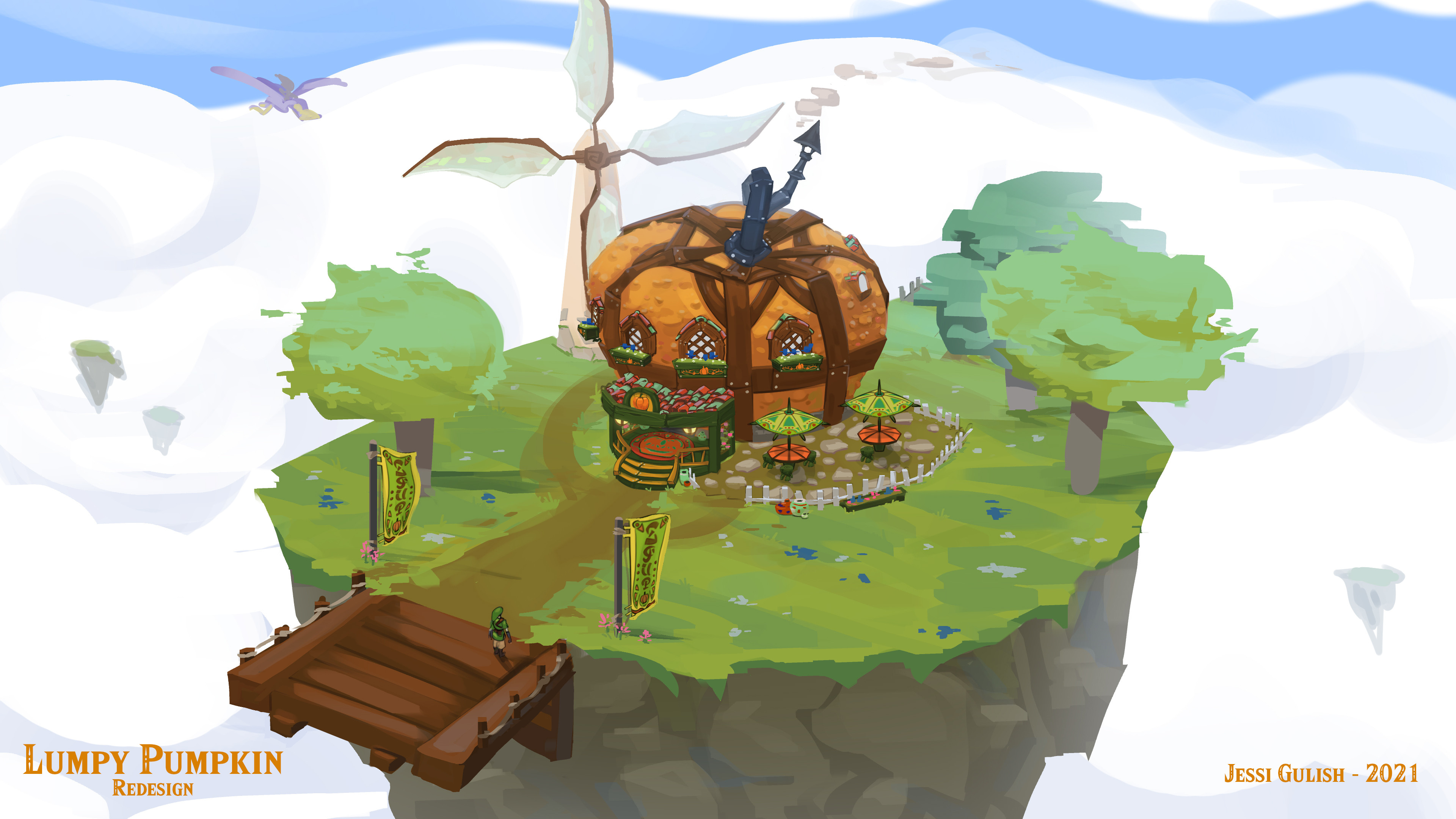 Portfolio of Jessi Gulish - Legend of Zelda: Skyward Sword Lumpy Pumpkin Redesign