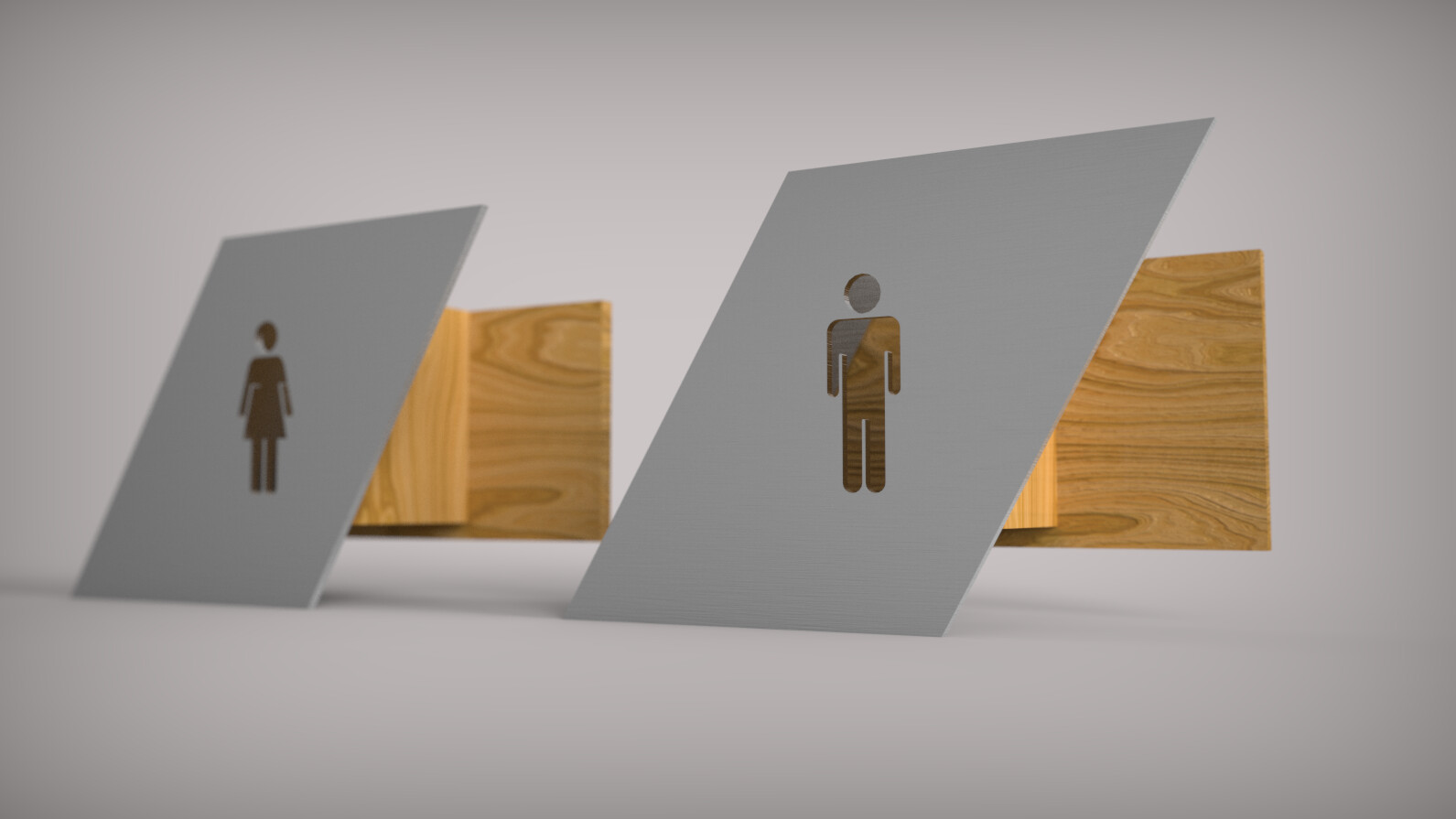 ArtStation - Bathroom Signs