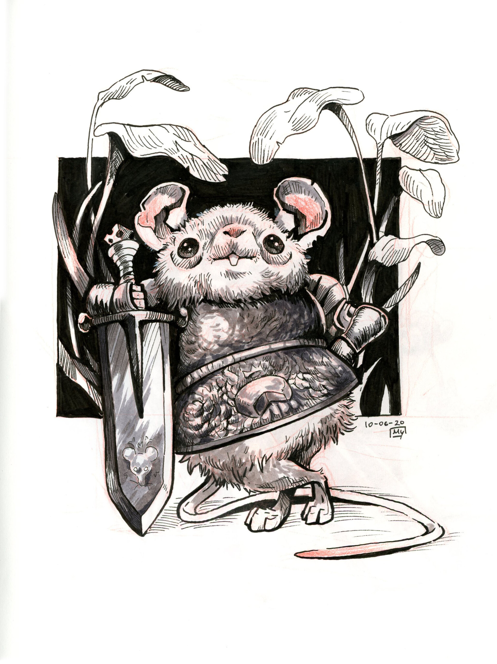 ArtStation - Rodent warrior - Inktober 2020