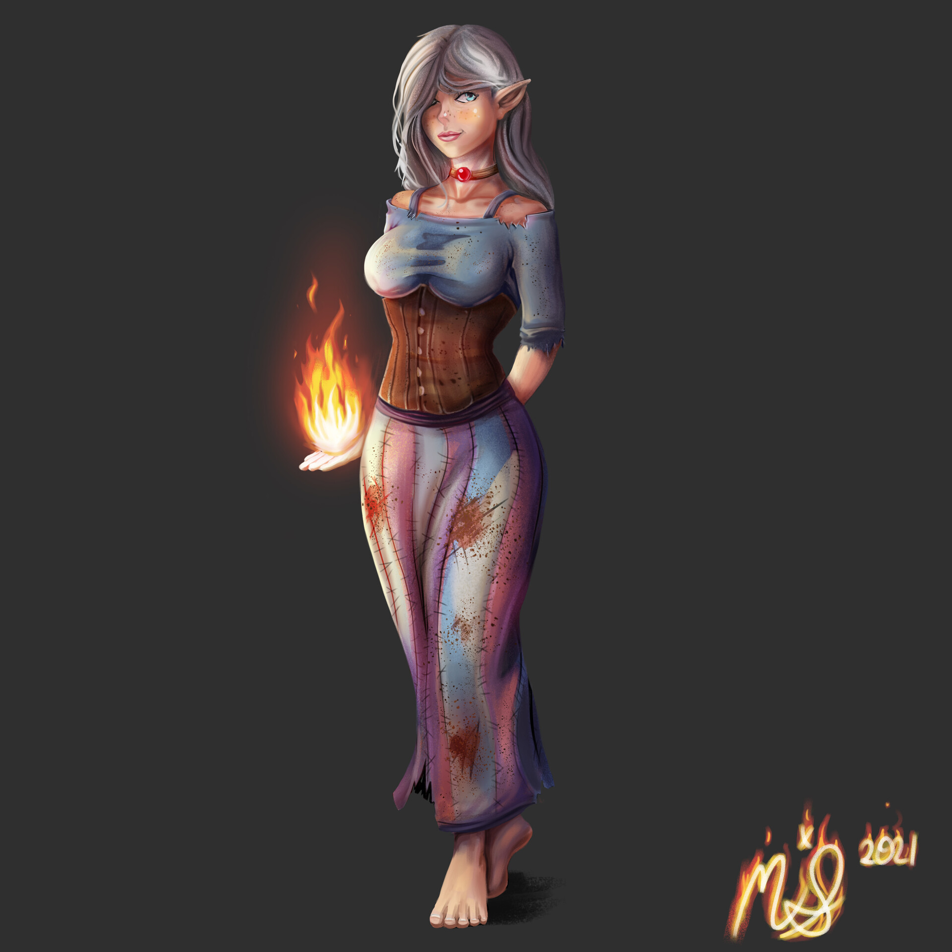 ArtStation - Half Elf Wizard