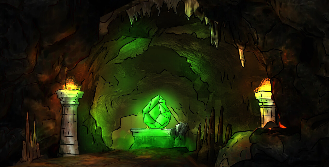 ArtStation - Cave (rough concept art)