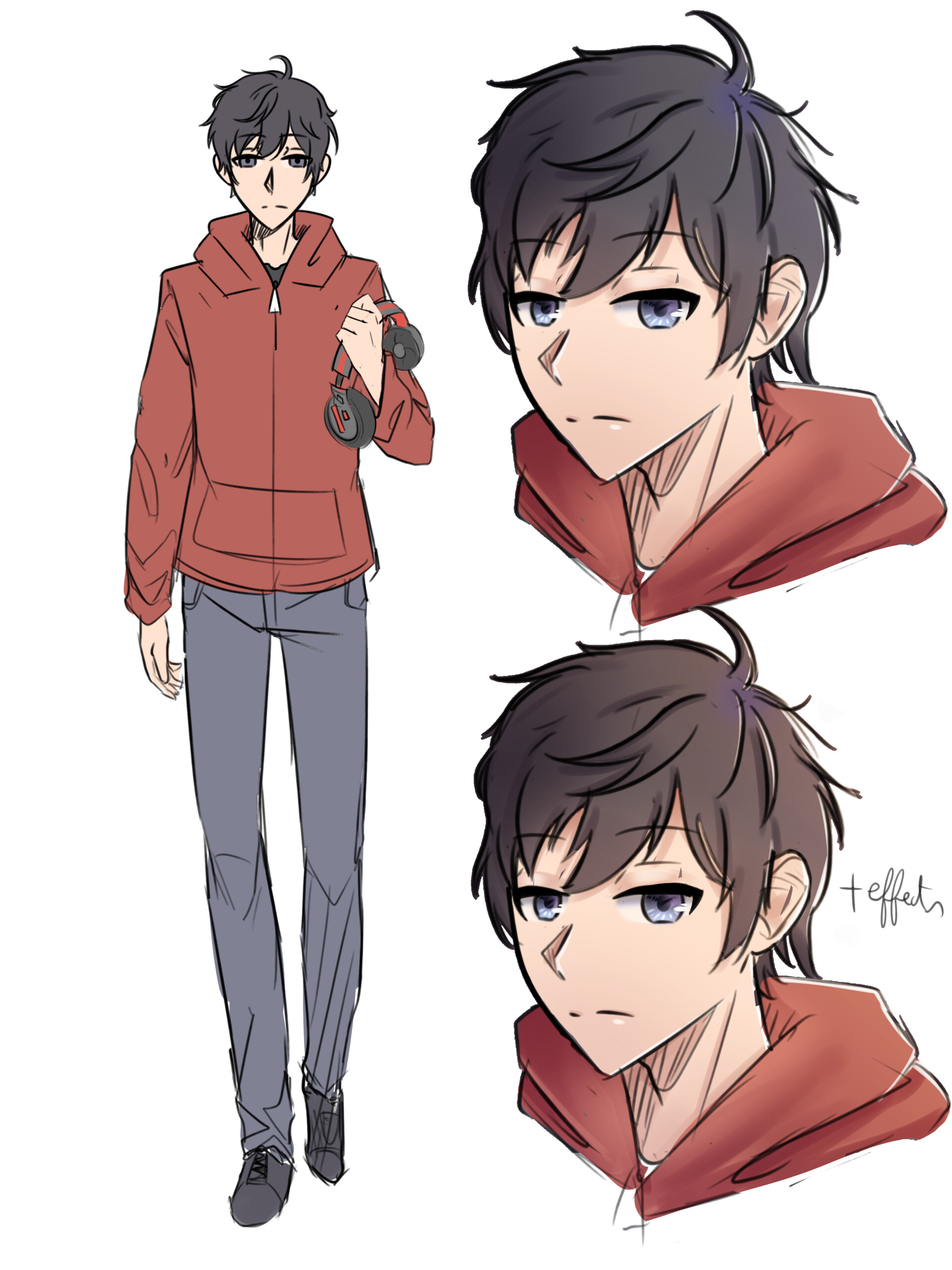 ArtStation - colored character sketch