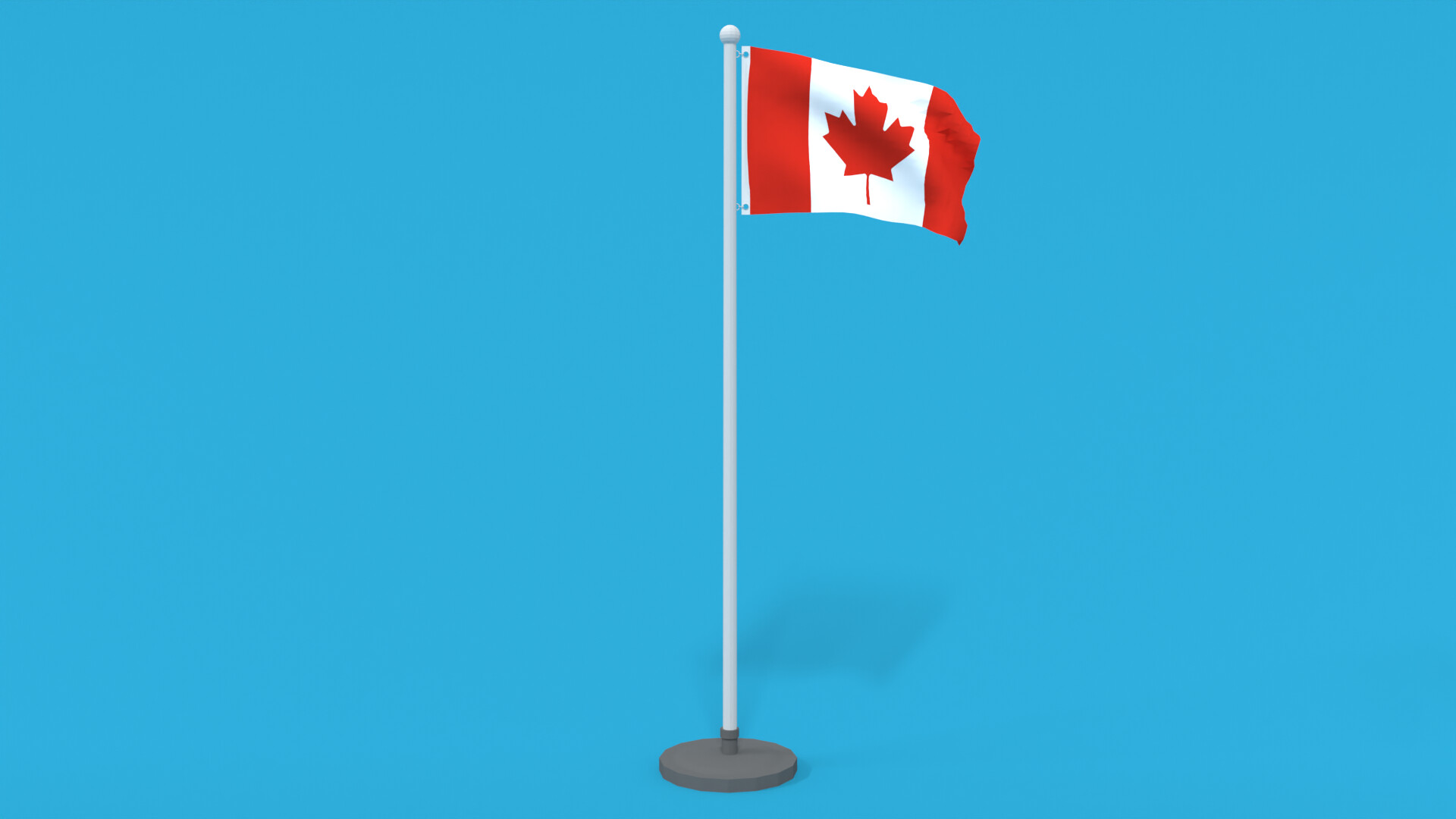 chroma 3D - Low Poly Seamless Animated Canada Flag