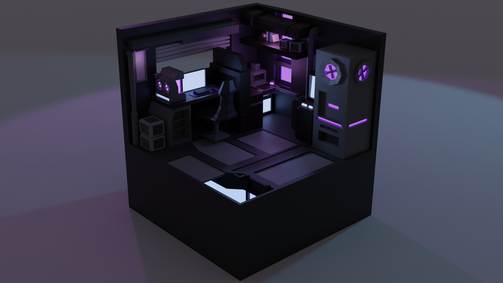 ArtStation - Cyberpunk Room