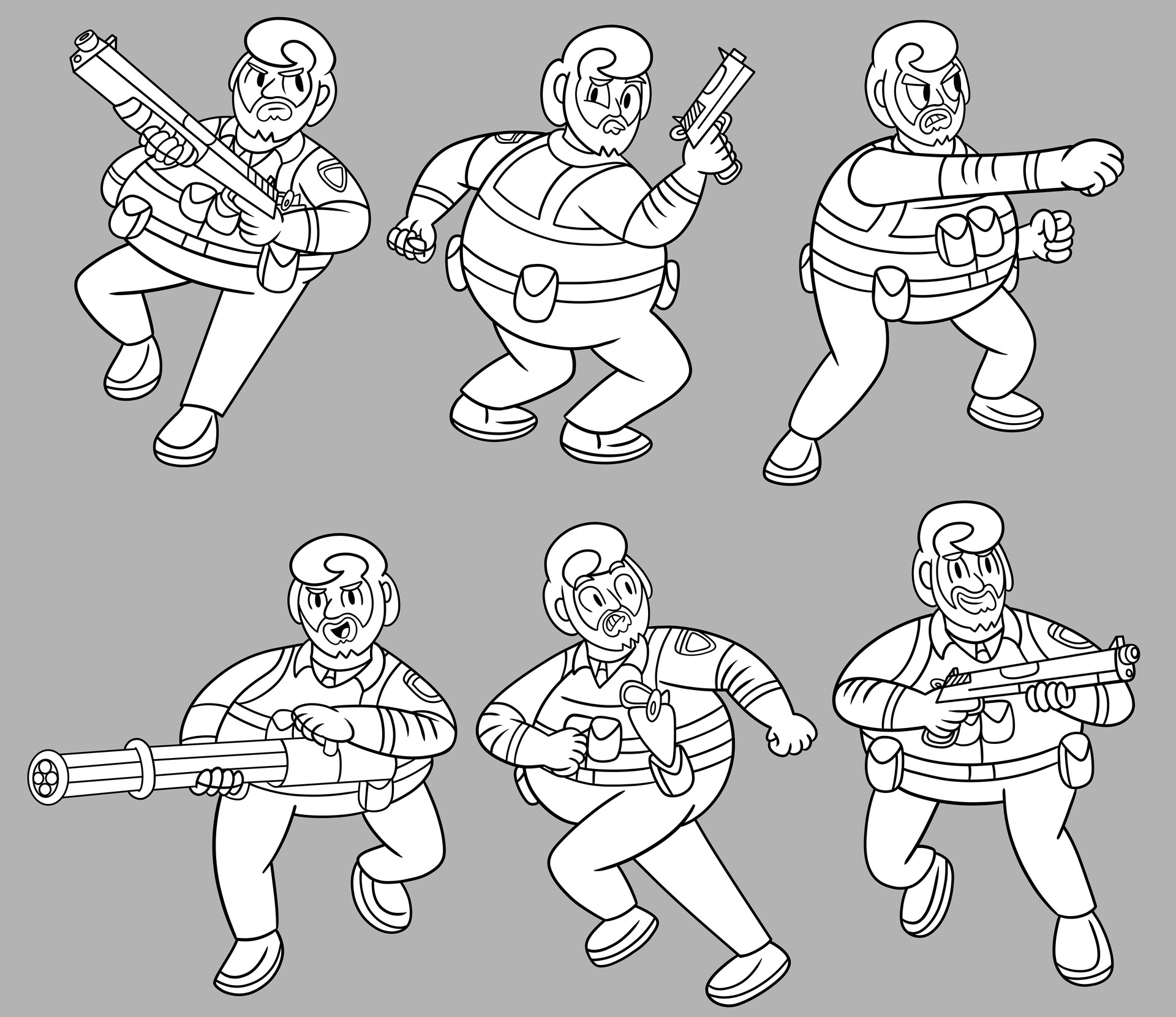 ArtStation - Kevin - Character Sheet and Turnaround