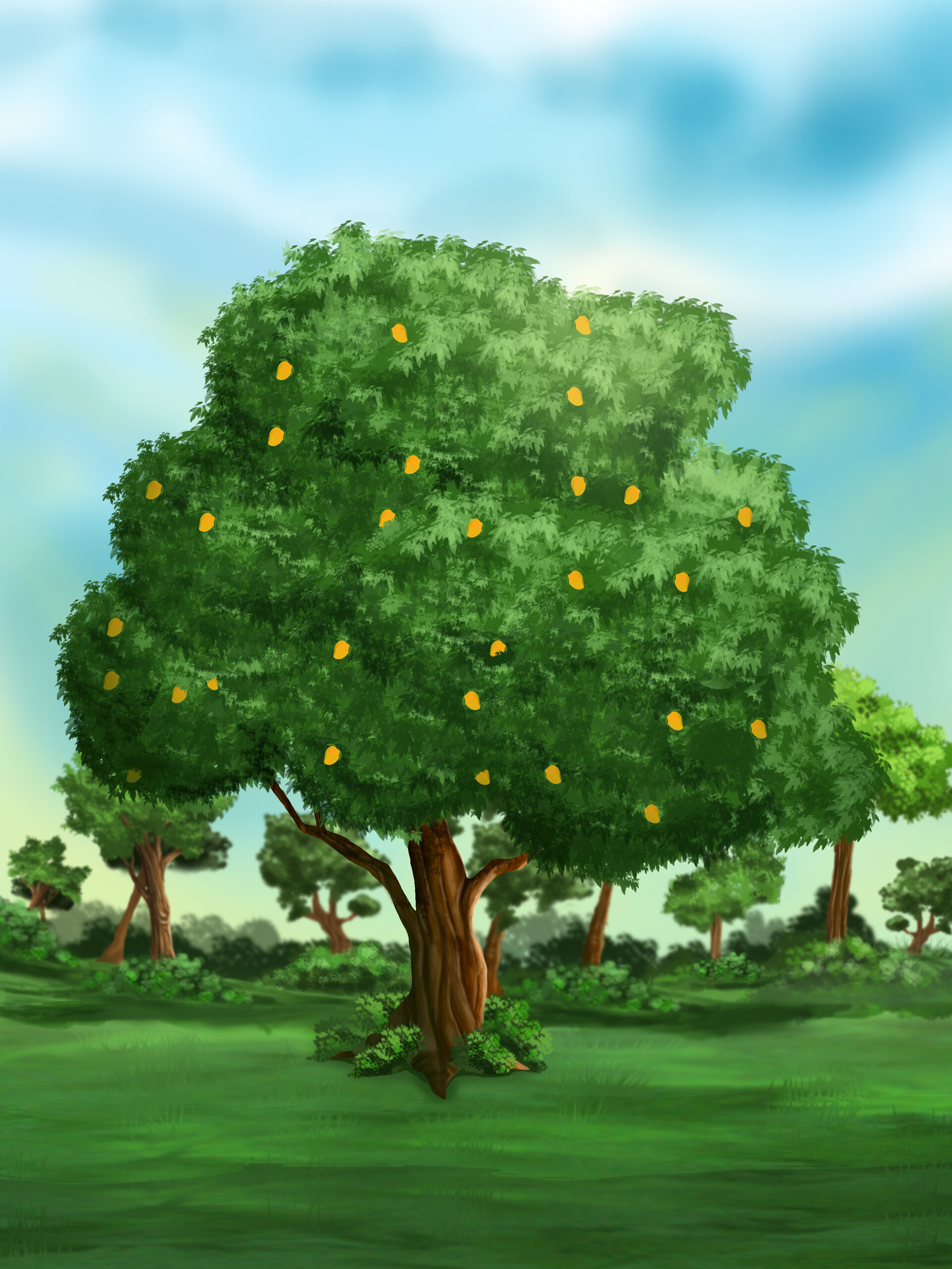 ArtStation - Mango tree (Background design)