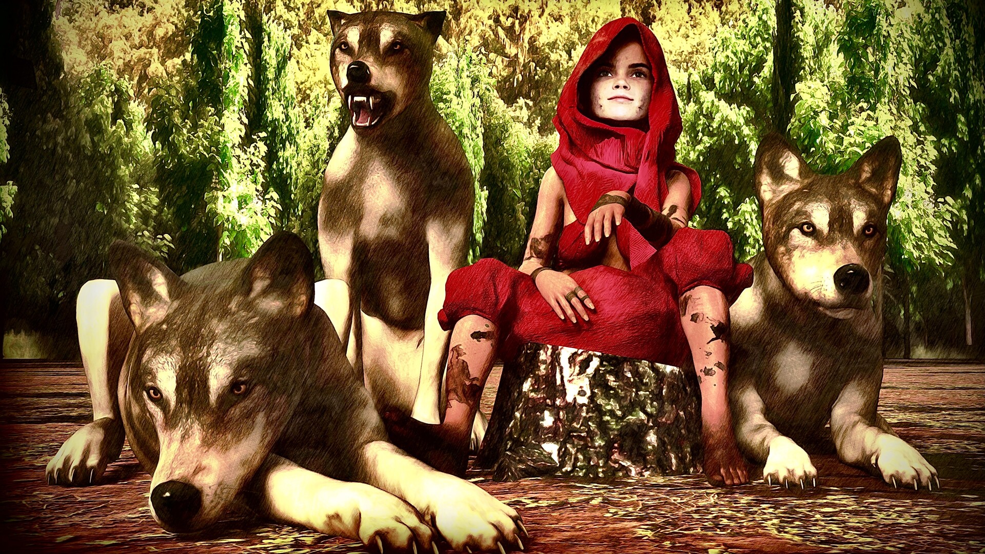 ArtStation - Red riding hood: Beast-master