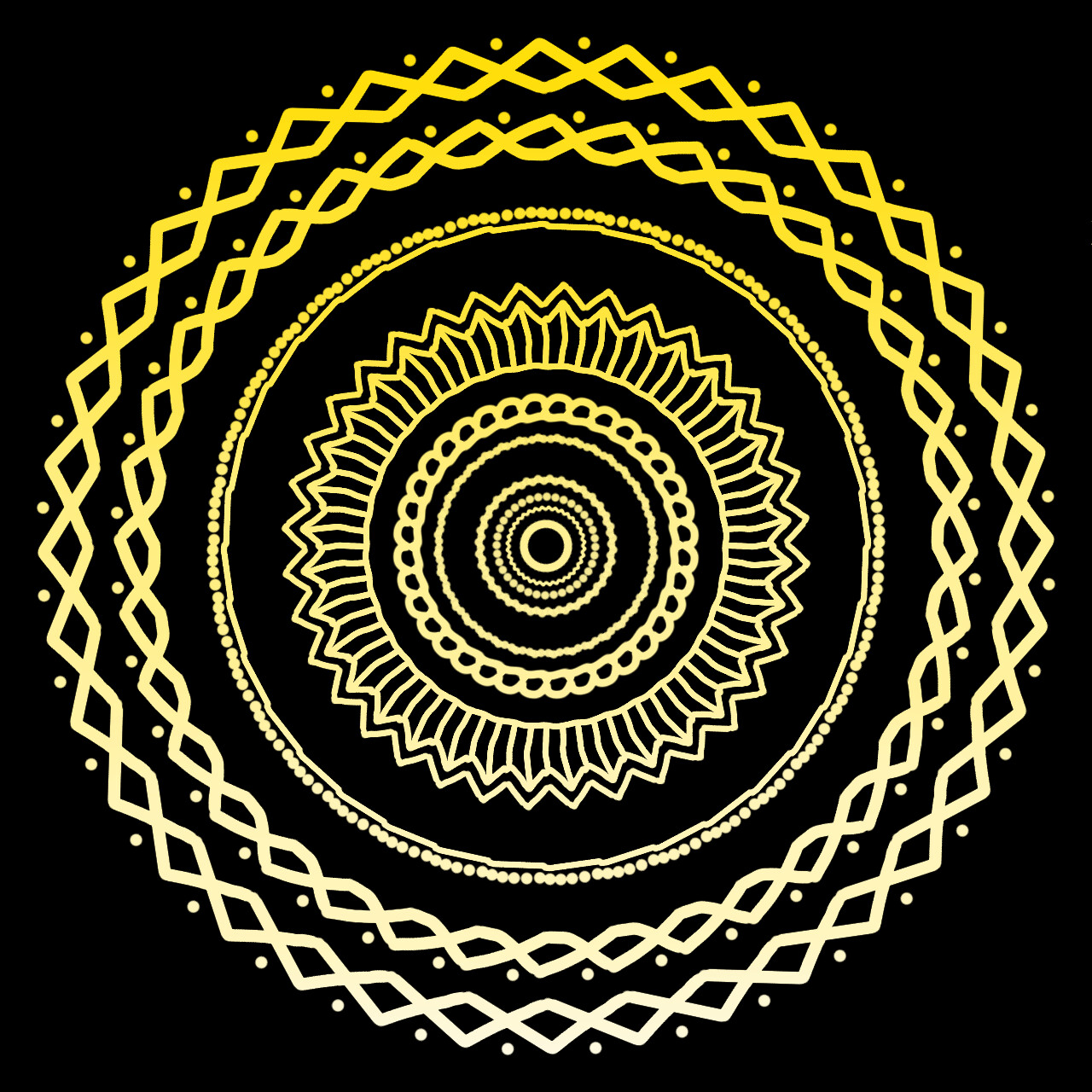 ArtStation - Yellow mandala