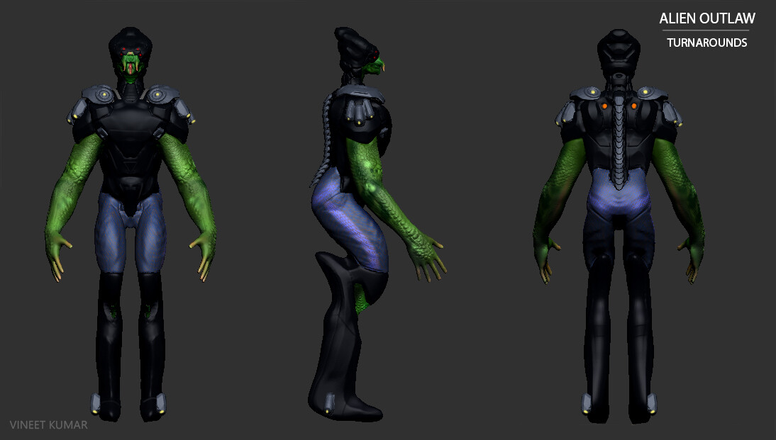 Vineet Kumar - ALIEN OUTLAW : CHARACTER DESIGN