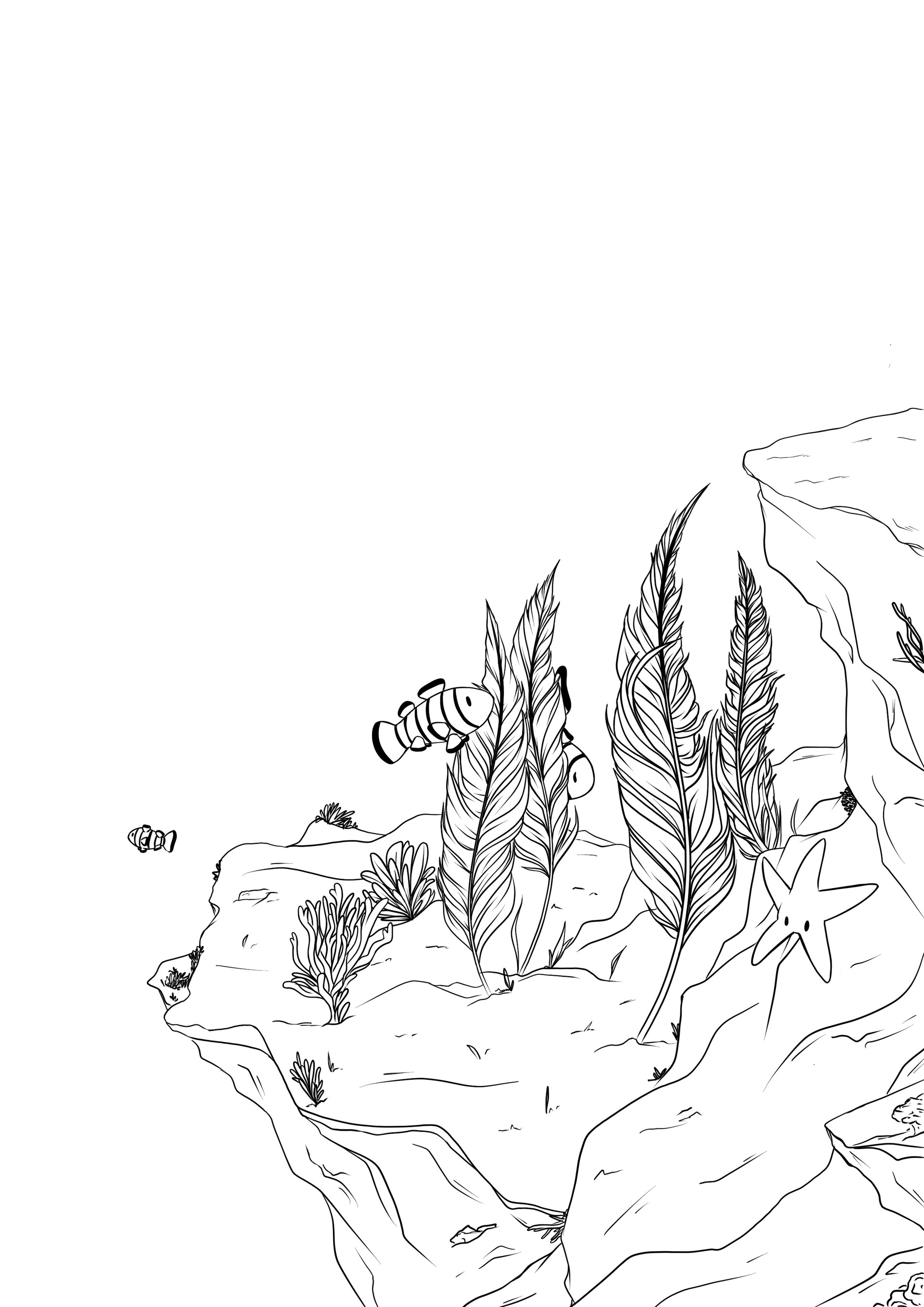 ArtStation - Coral Reef Lineart