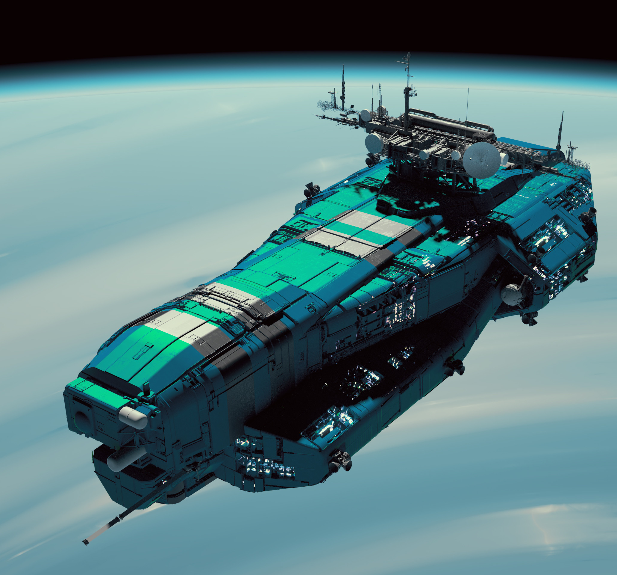 Stanislav Verbitsky - Ship/space concept sketches -- July