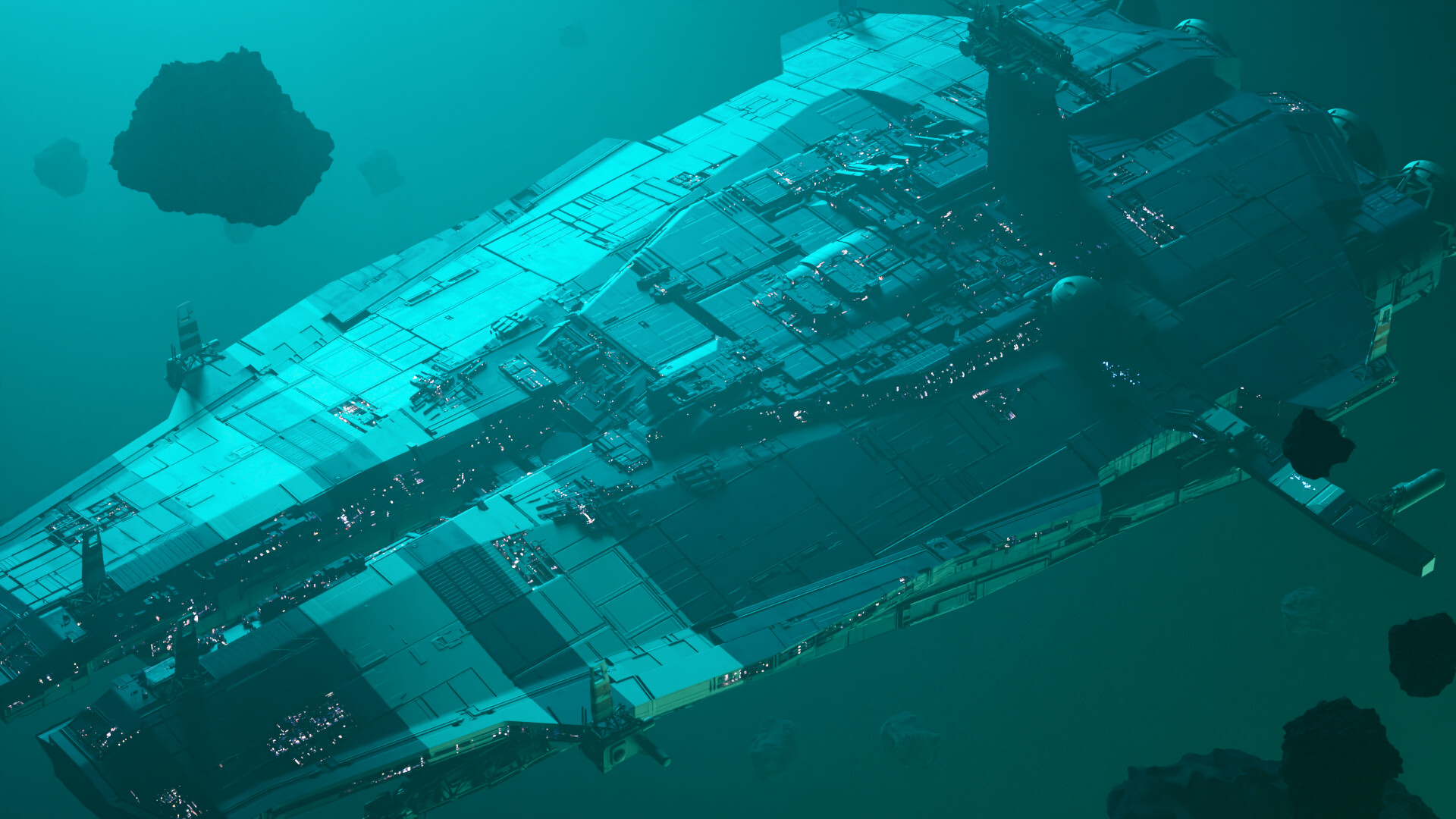 Stanislav Verbitsky - Ship/space concept sketches -- July