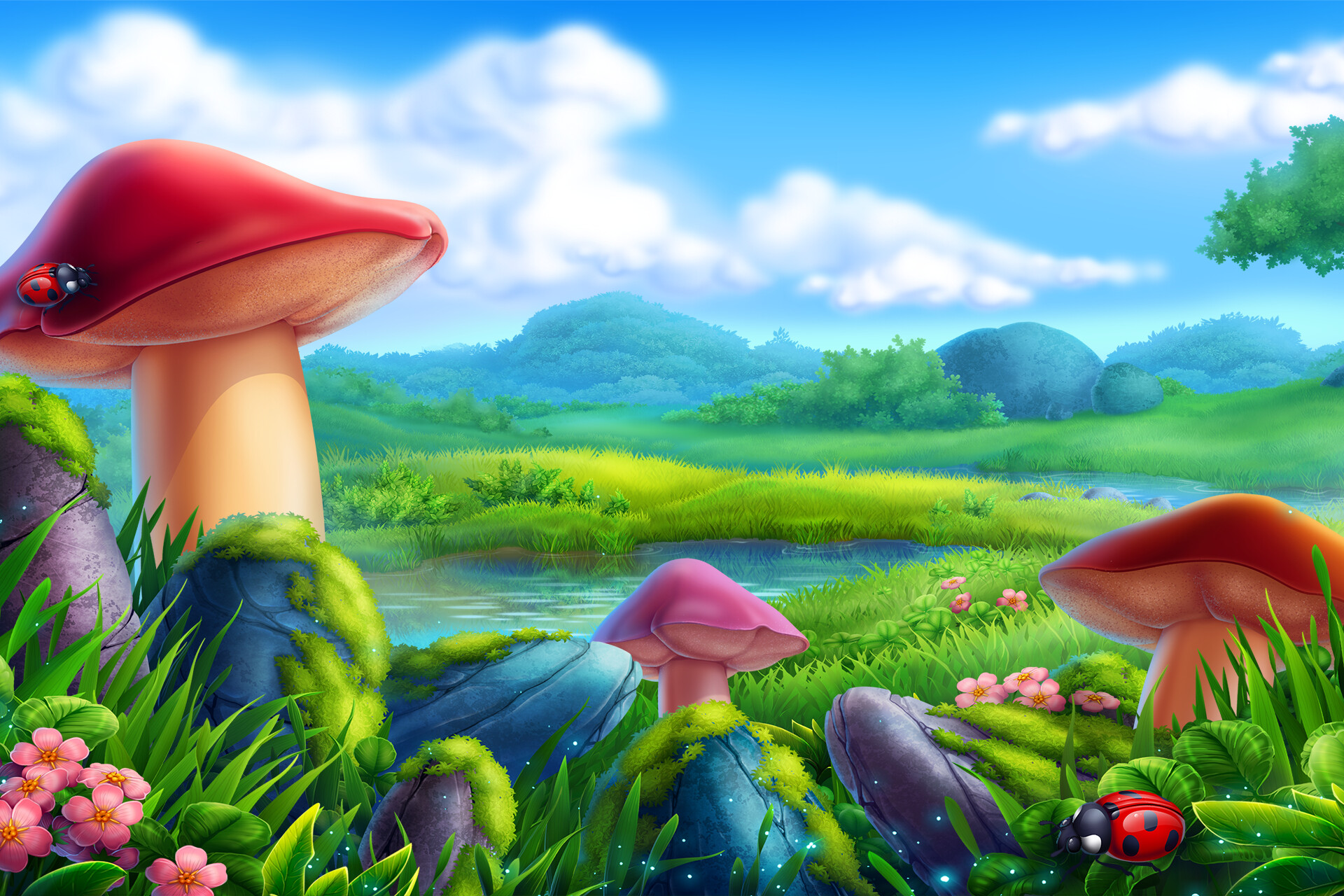 ArtStation - Fairy Tale themed slot game Background