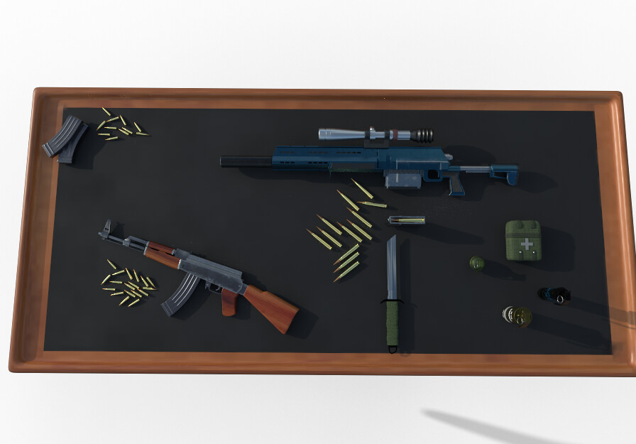 ArtStation - 3d warzone guns