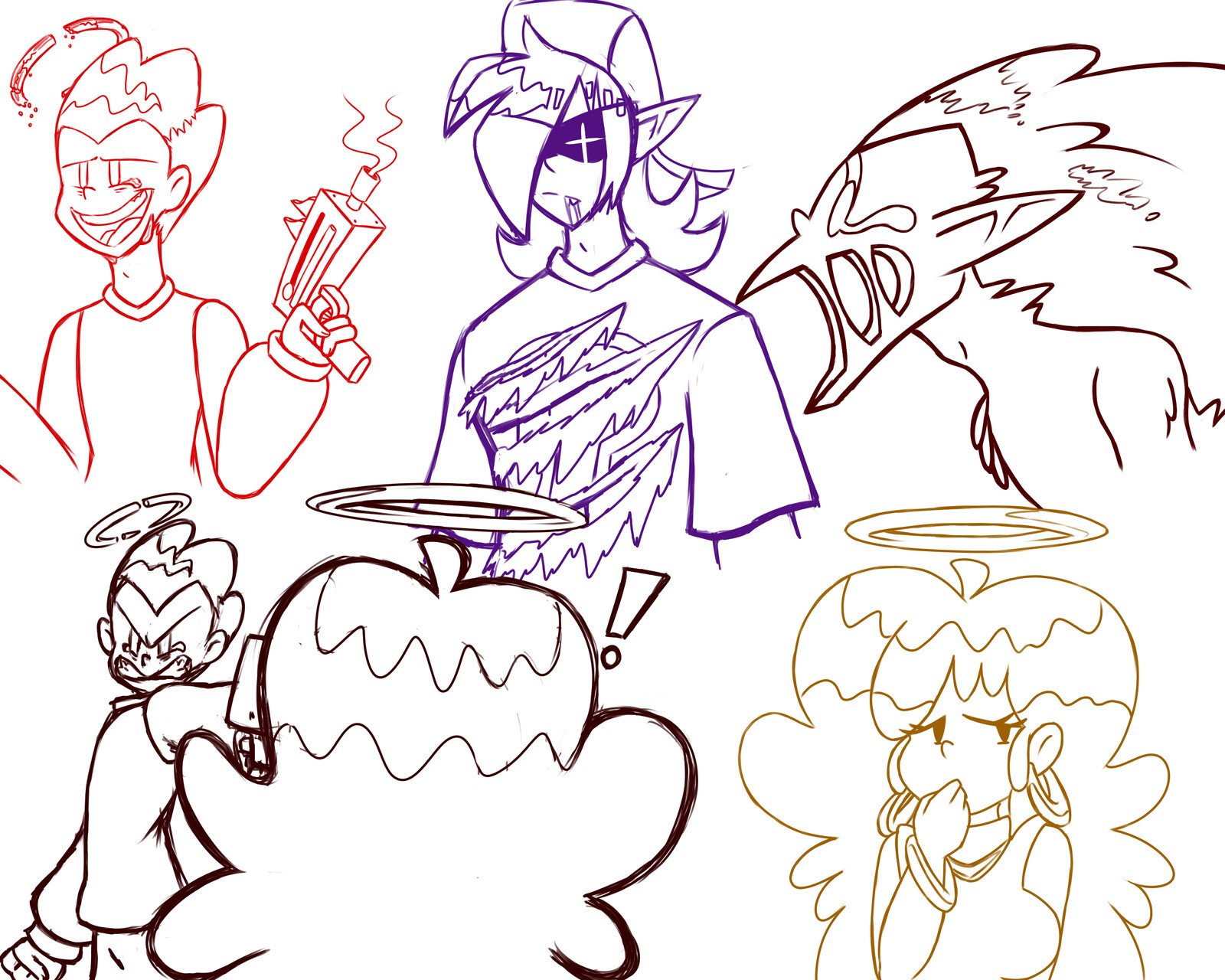 Renee Cranford - FNF AU: PicoXBf sketchdump 7