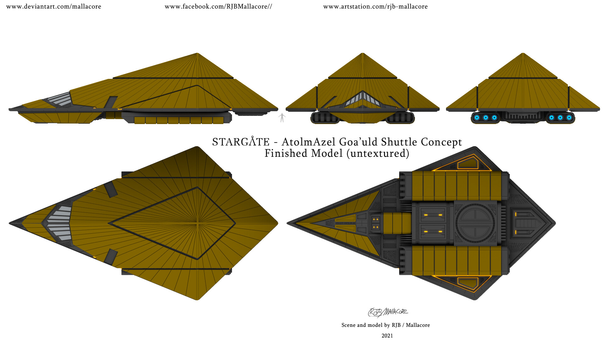 Ryan Begemann - Stargate - Goa'uld Shuttle Concept - 2021