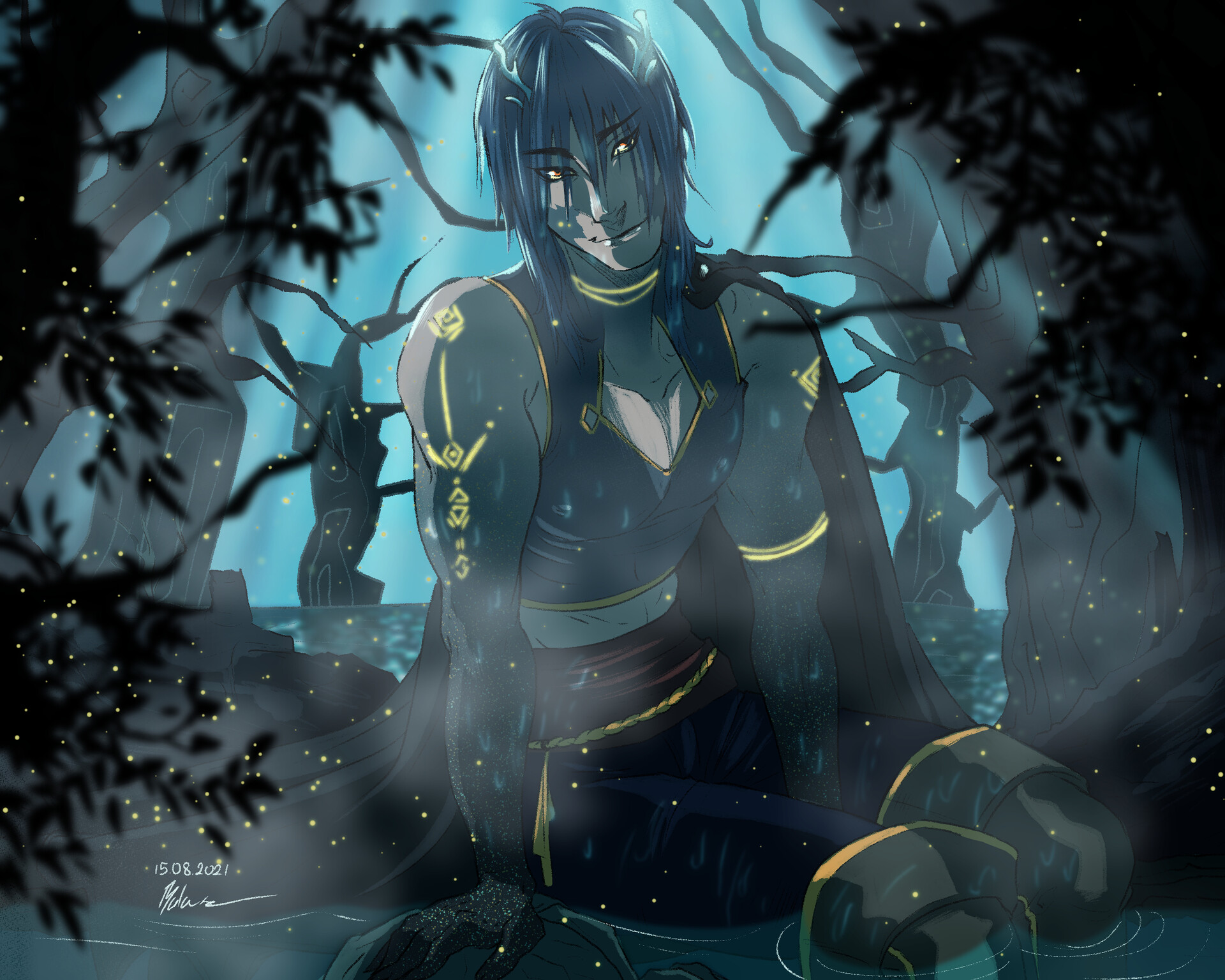 ArtStation - Swamp Naga - Illustration