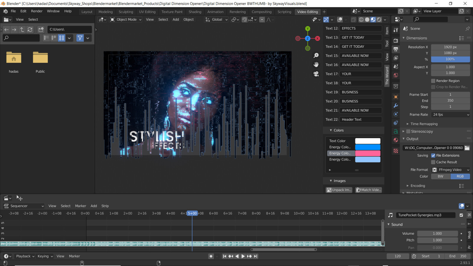 Deborah Daniels - Digital Dimension Opener - Blender Motion Graphics