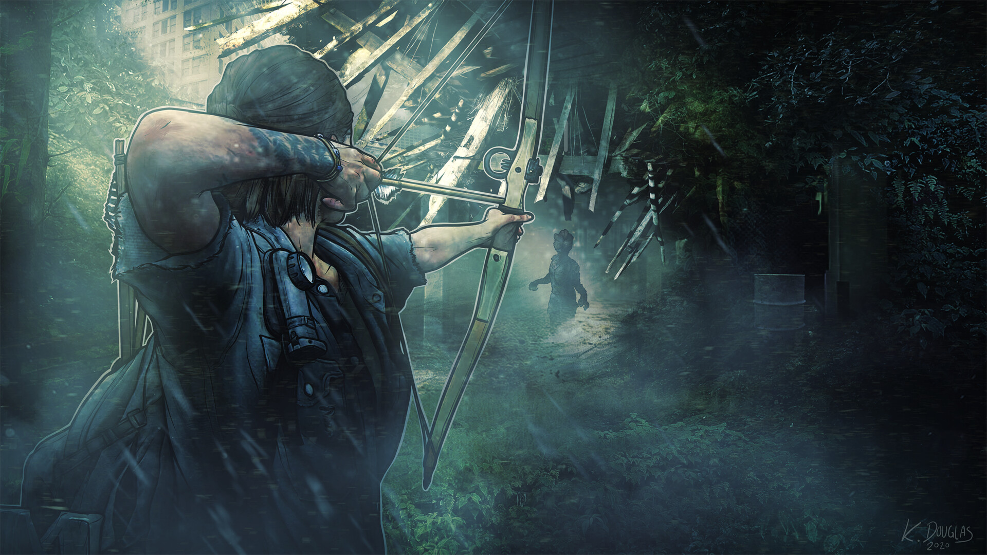 ArtStation - Ellie vs Clicker (The Last of Us) FANART