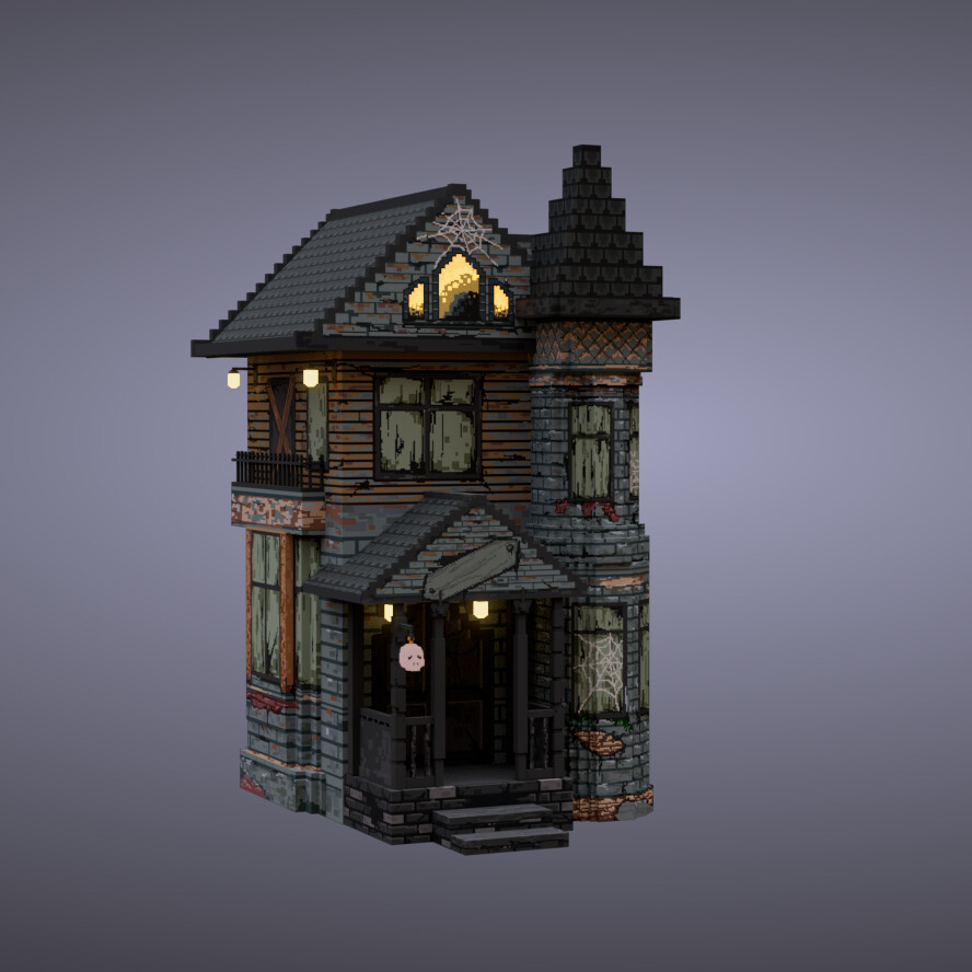 ArtStation - Huanted House - Voxel Art