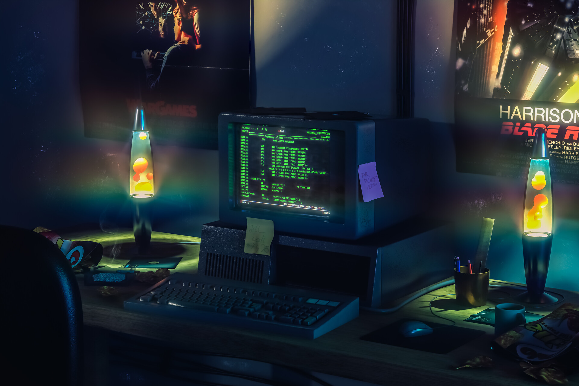 ArtStation - 80's desk