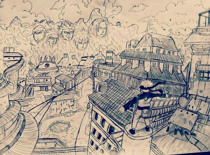 drawing konoha