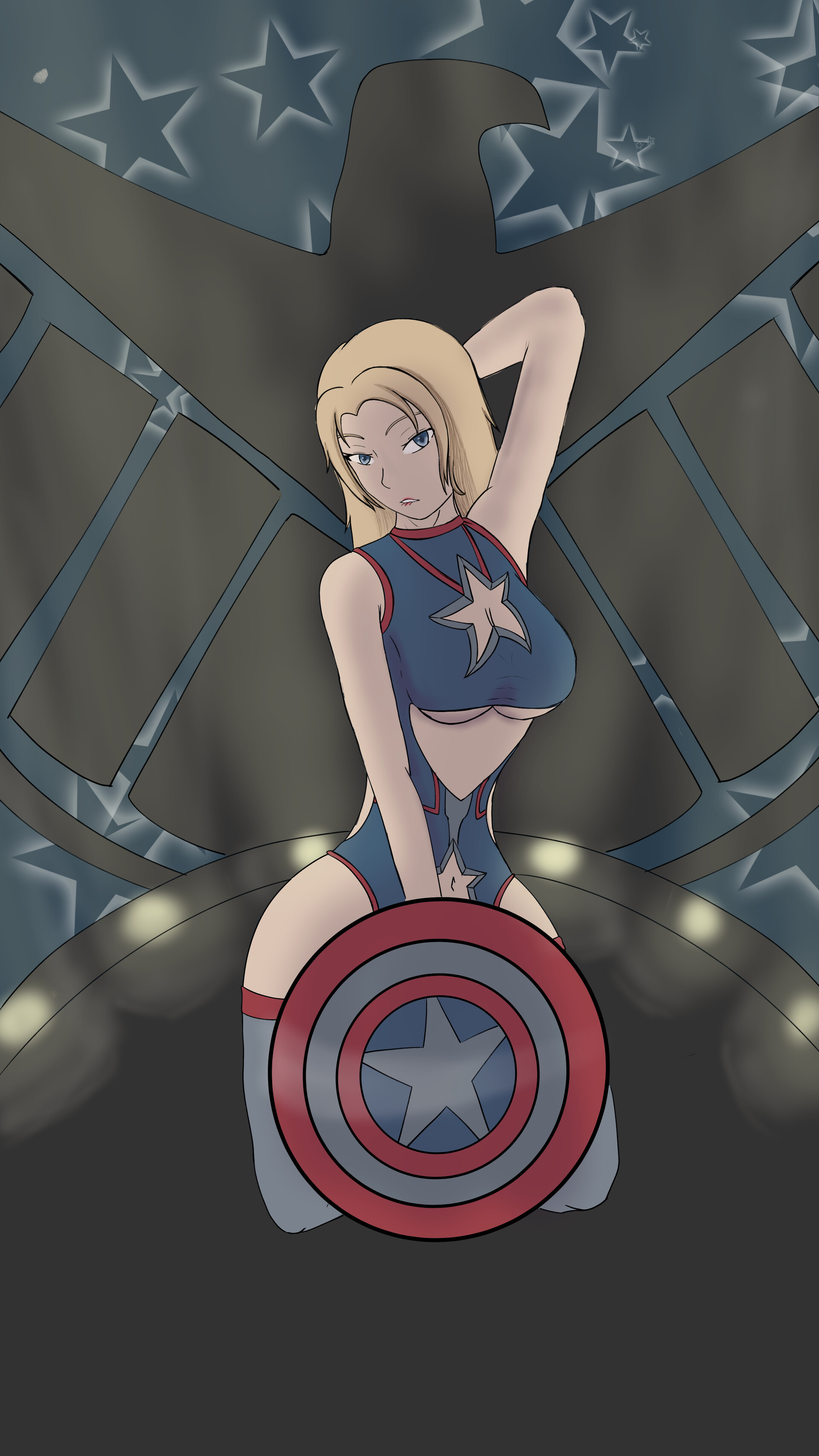 ArtStation - cap america sexy