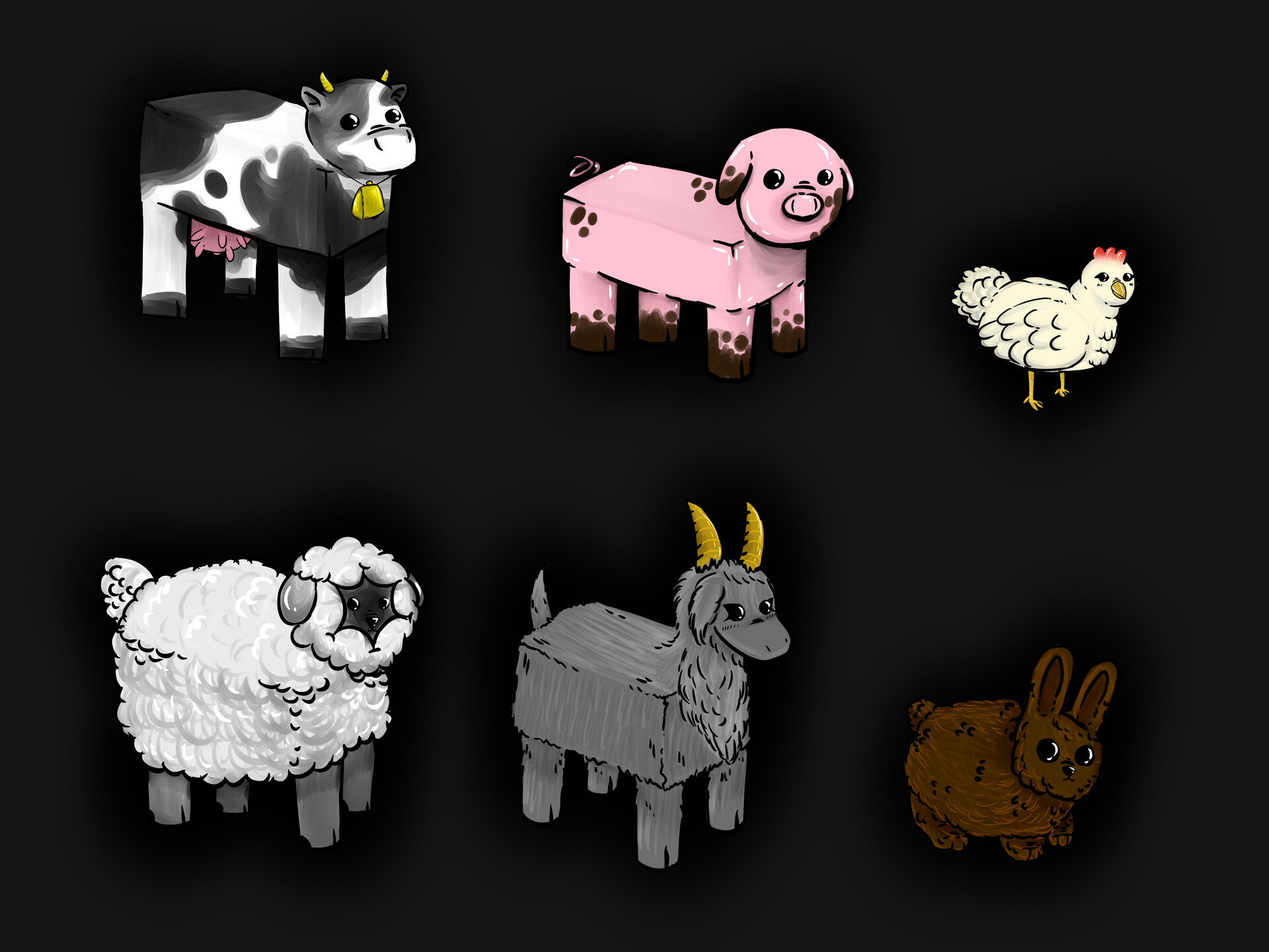 ArtStation - Models of country animals