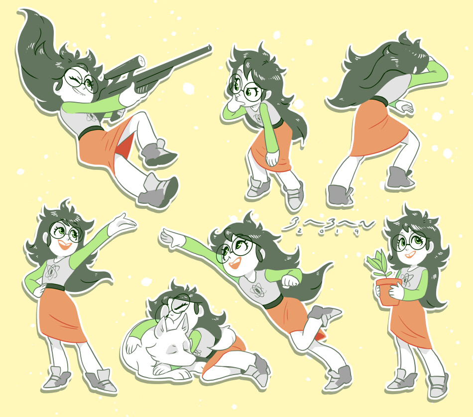 ArtStation - Jade Harley Stickers - Chibi Style Experiments