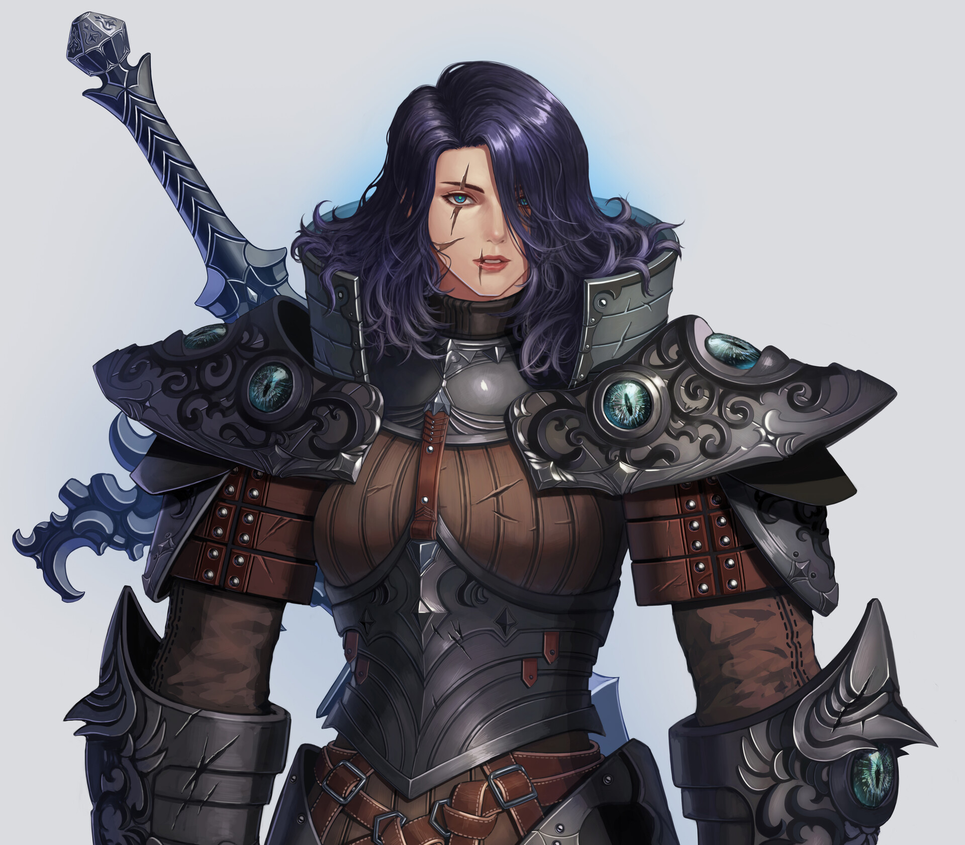 ArtStation - pitchblack Octopus female knight