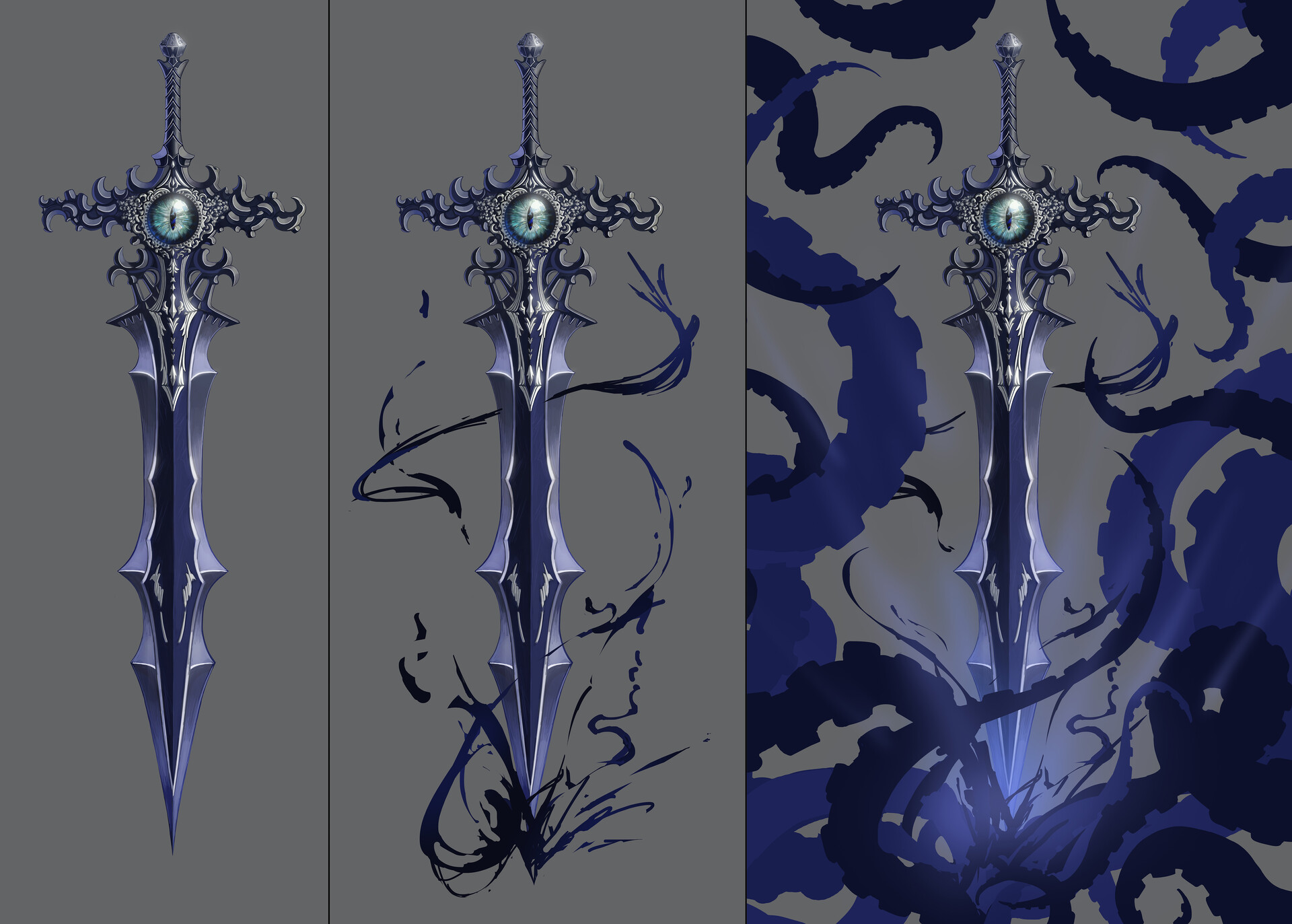 Eruthu - pitchblack Octopus female knight