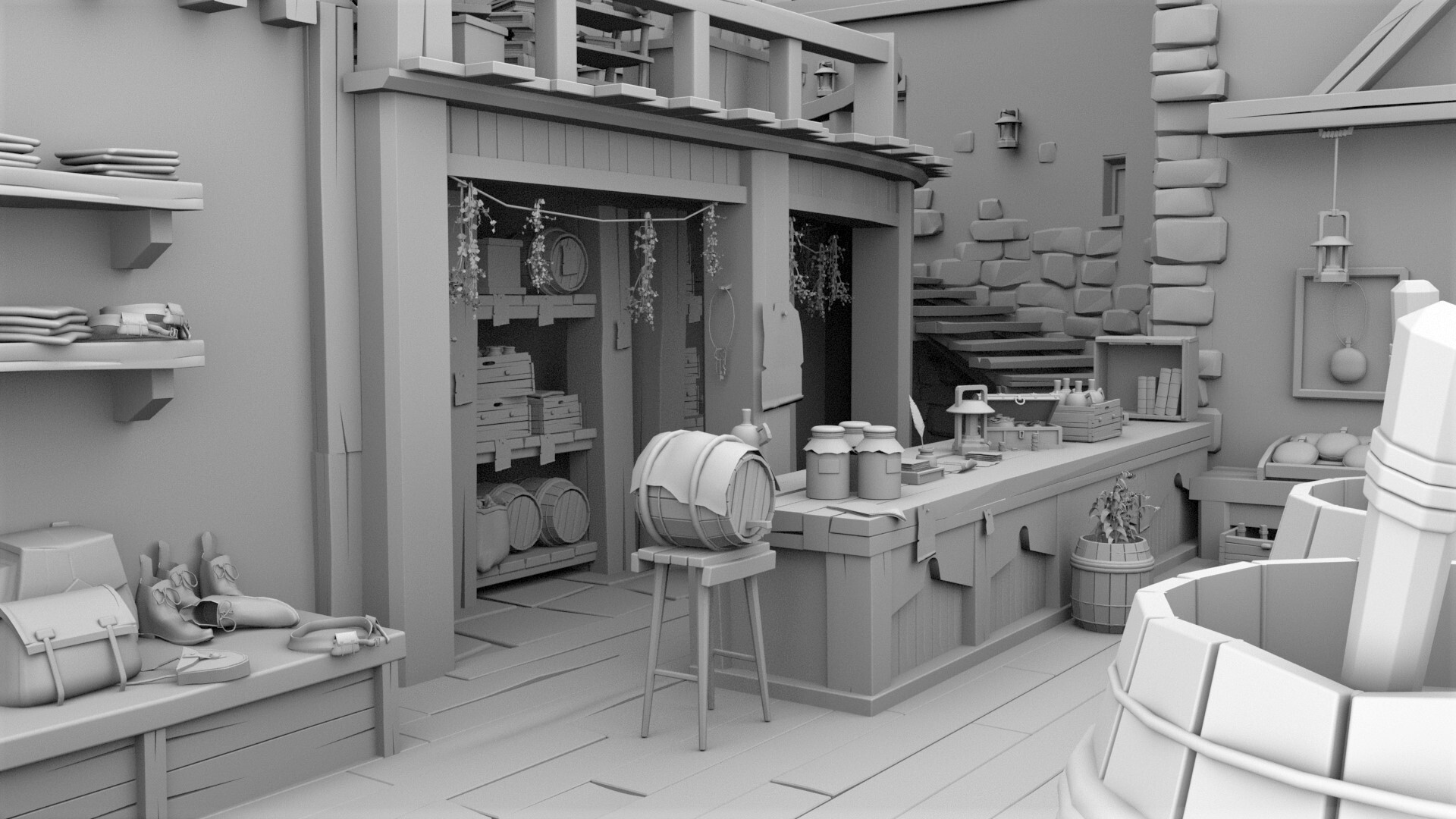 Ariane Vidal - Medieval Fantasy - Adventurer corner shop