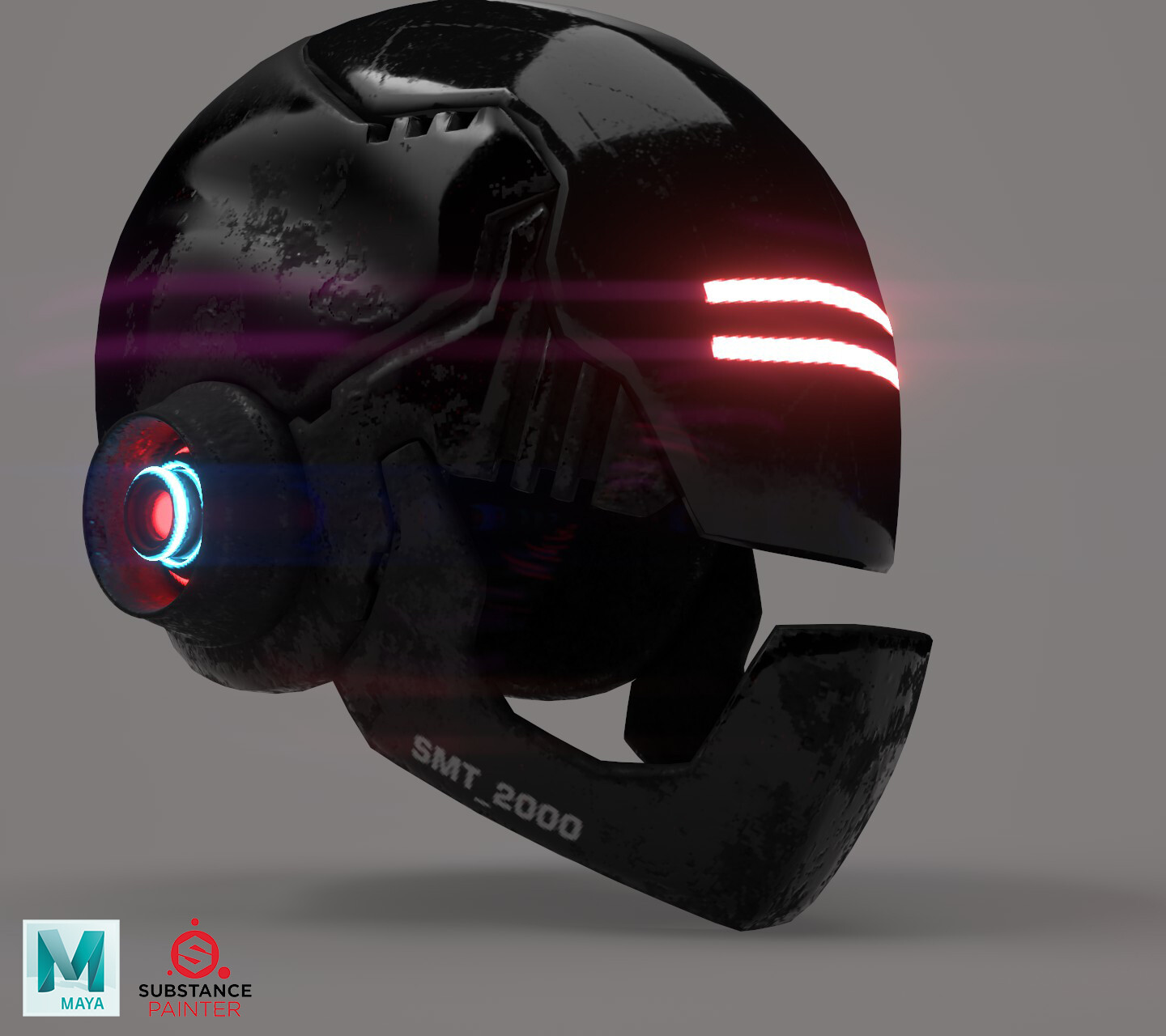 ArtStation - CYBER COP HEADGEAR