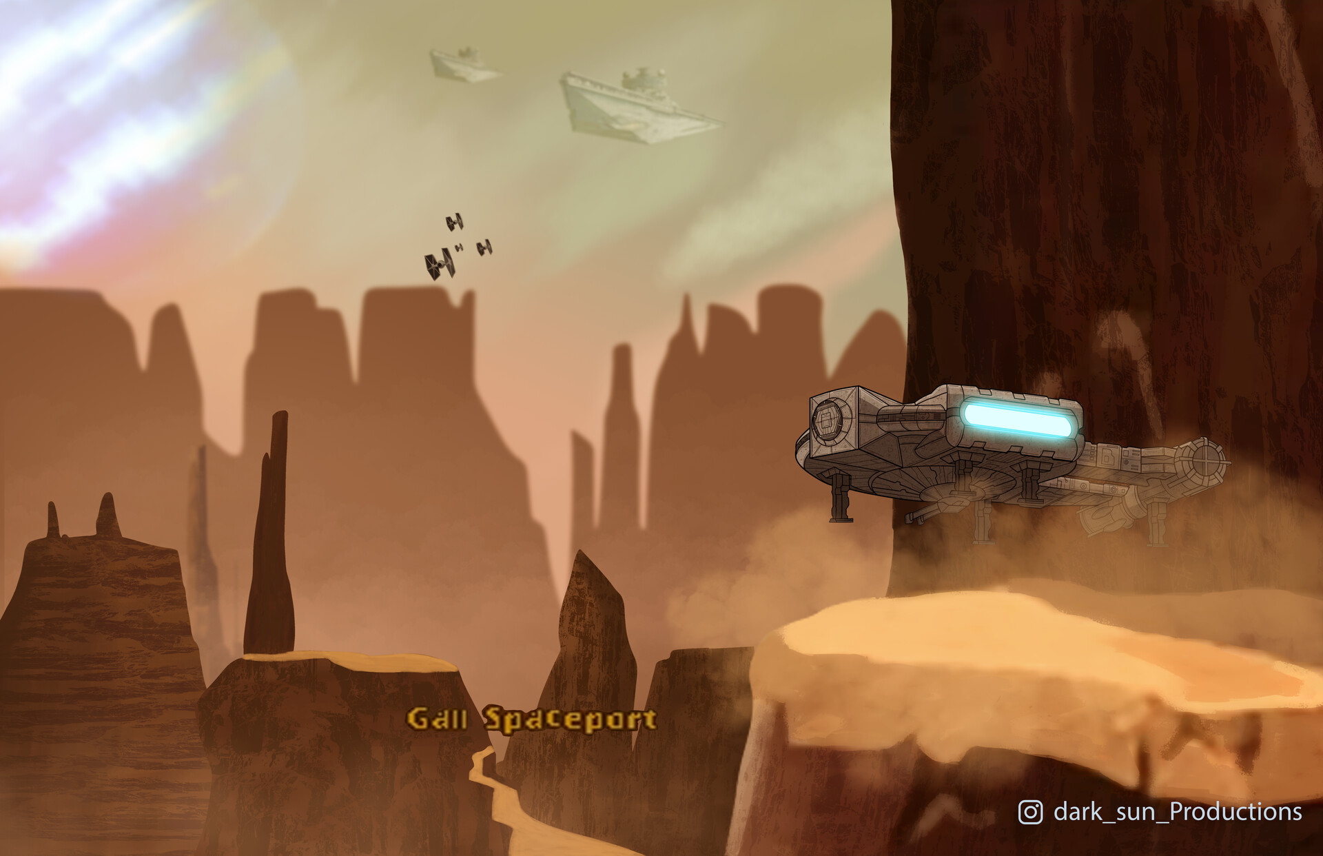 ArtStation - Gall Spaceport Star Wars ShadowsOf The Empire