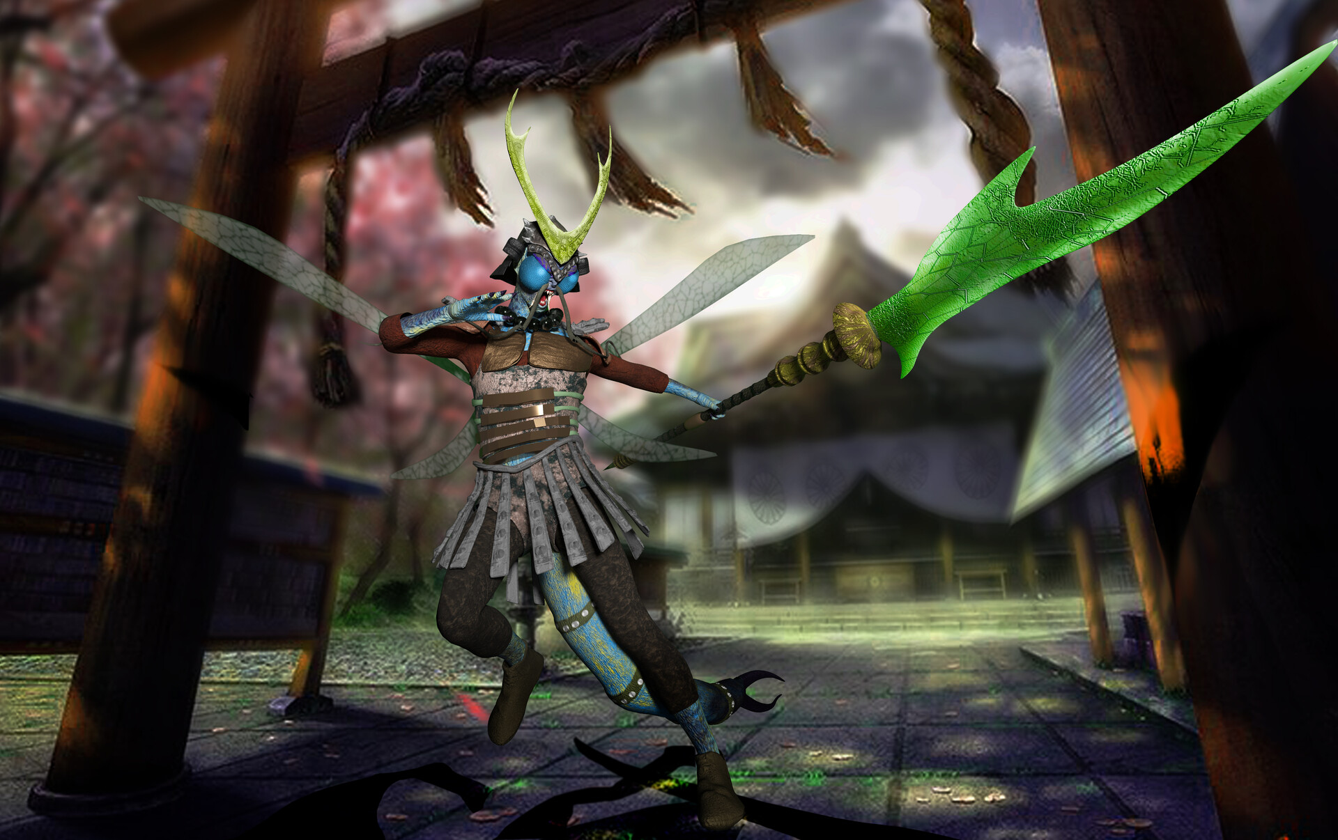 ArtStation - Tonboyari: The Dragonfly Samurai