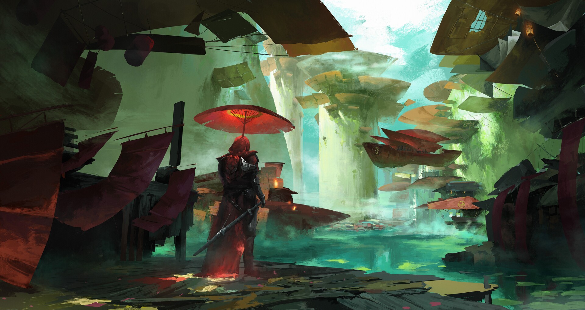 ArtStation - Master Study: Kite City by Ruan Jia