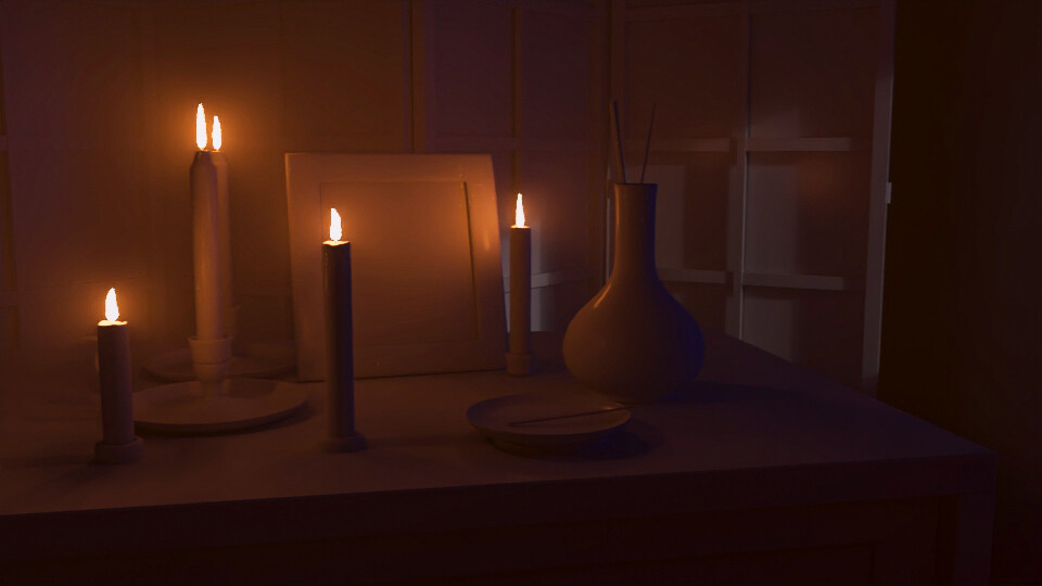 ArtStation - candle lighting