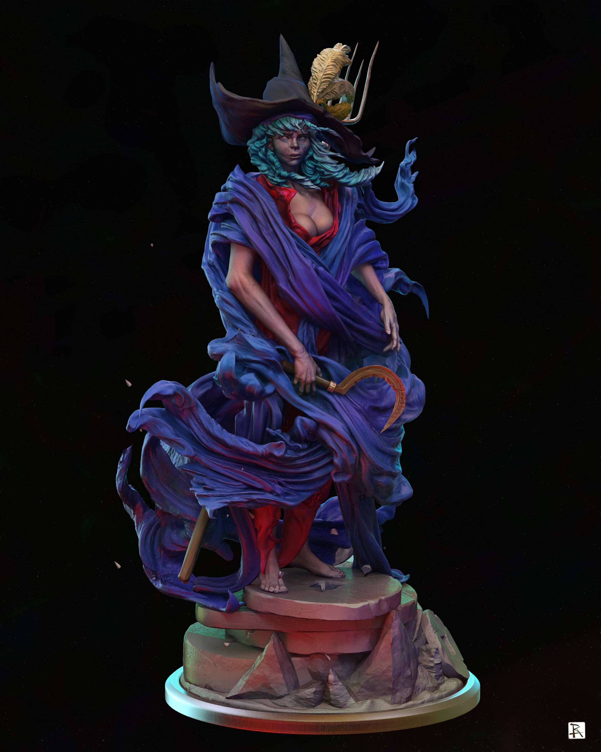 Béres Rudolf Artist - Witch-The harvester