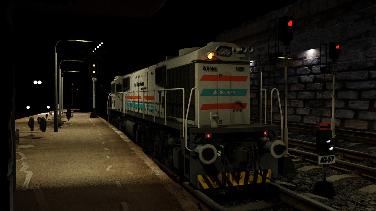 B.R.W. Productions - WDM-3D 11261 Lucknow shed Indian Railways 3D model