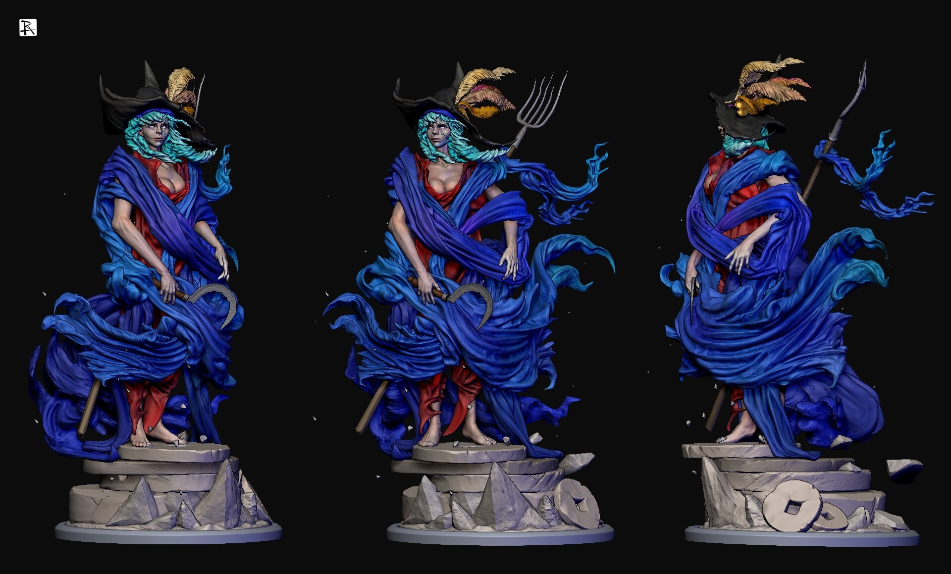 Béres Rudolf Artist - Witch-The harvester