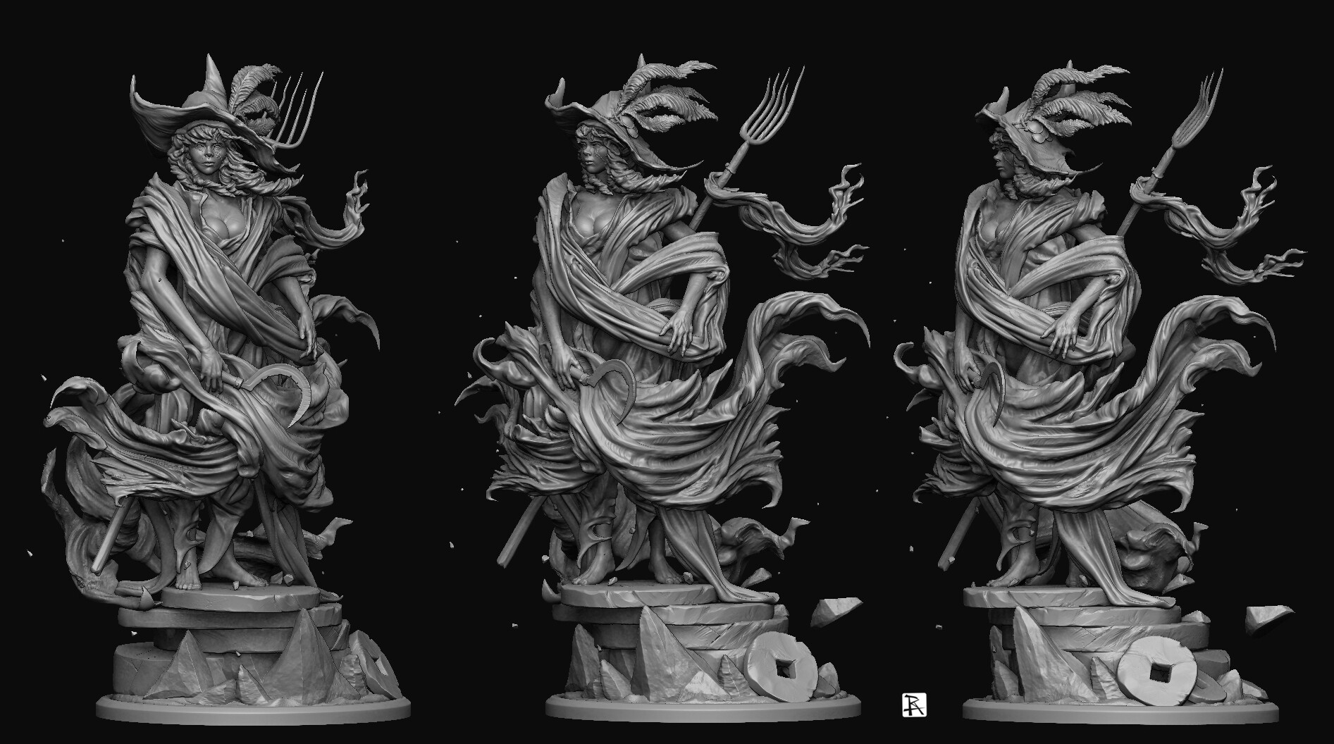 Béres Rudolf Artist - Witch-The harvester