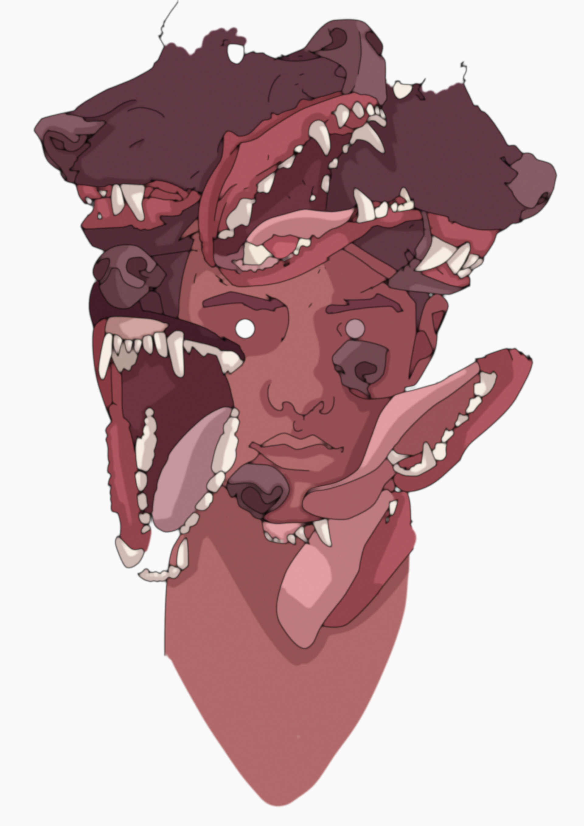 werewolf teeth drawing