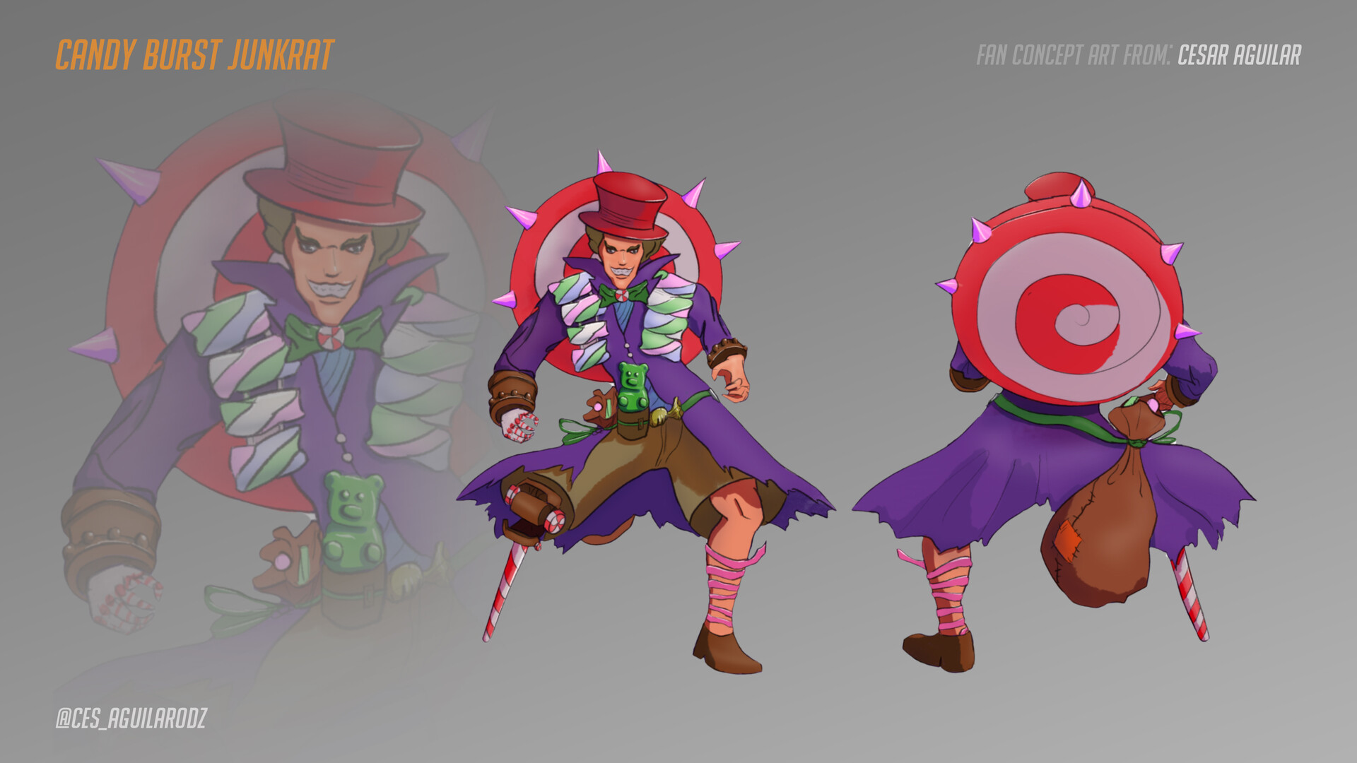Cesar Aguilar - Candy Burst Junkrat Skin (Fan) Concept